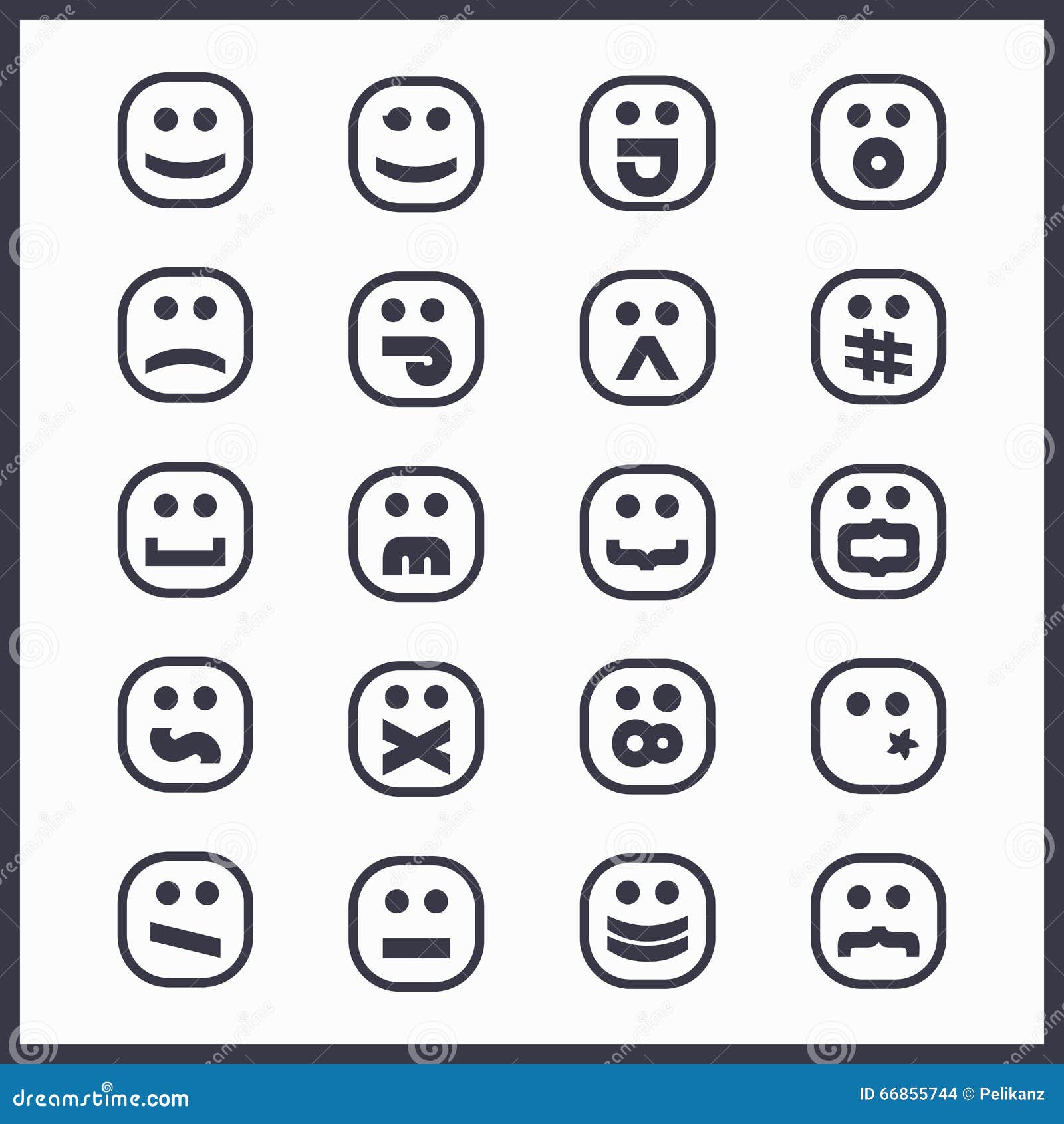 Line Emoticons Set Stock Illustrations – 1,034 Line Emoticons Set Stock ...