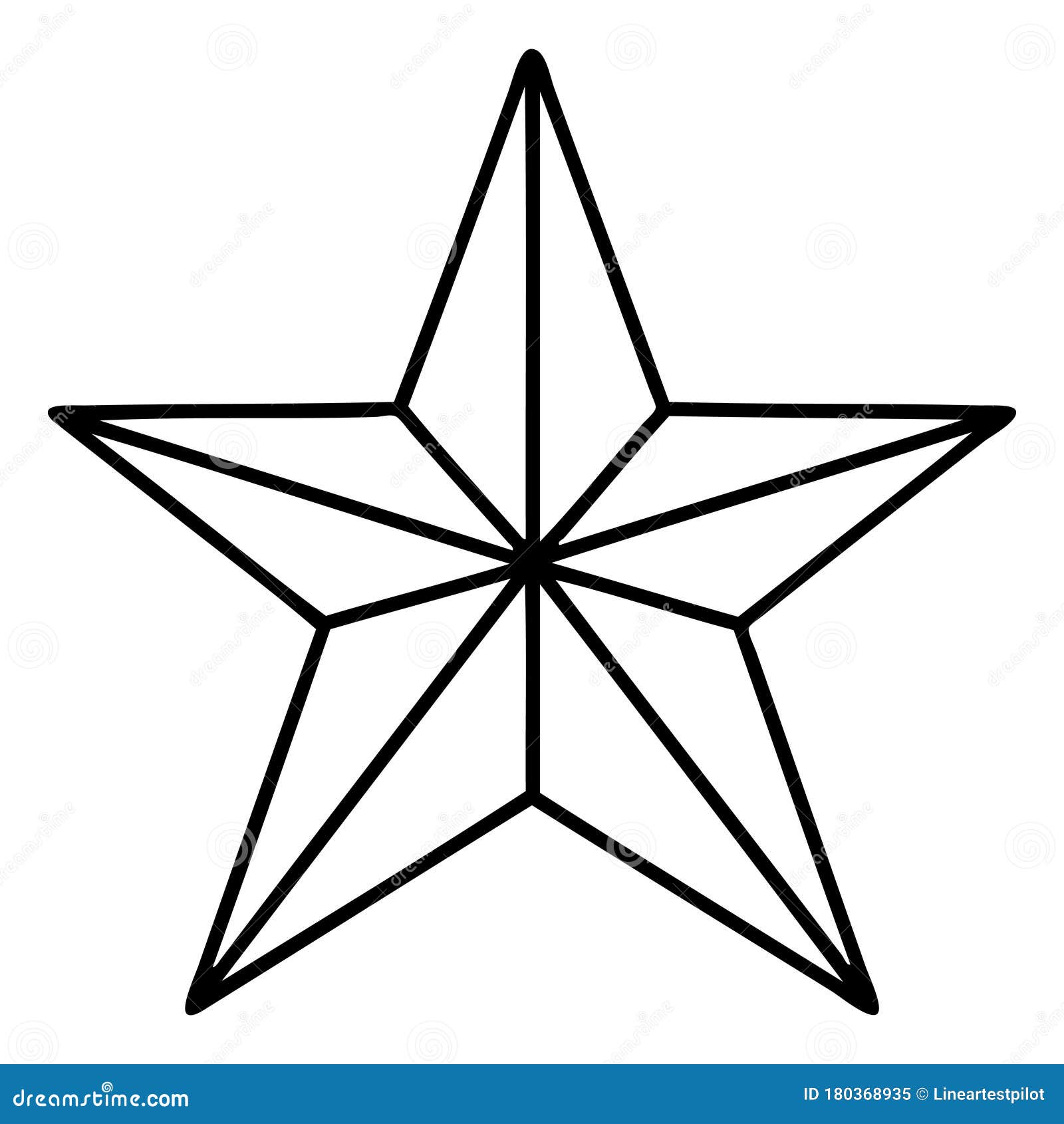 Black Line Tattoo of a Star Stock Vector - Illustration of star ...