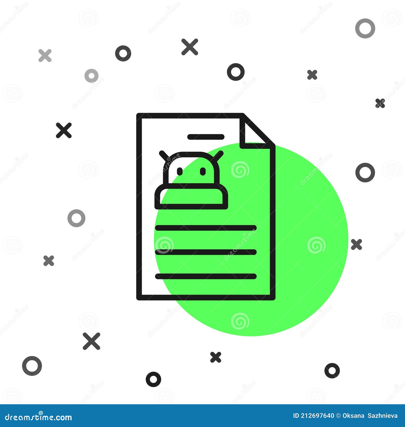 Black Line Technical Specification Icon Isolated on White Background ...