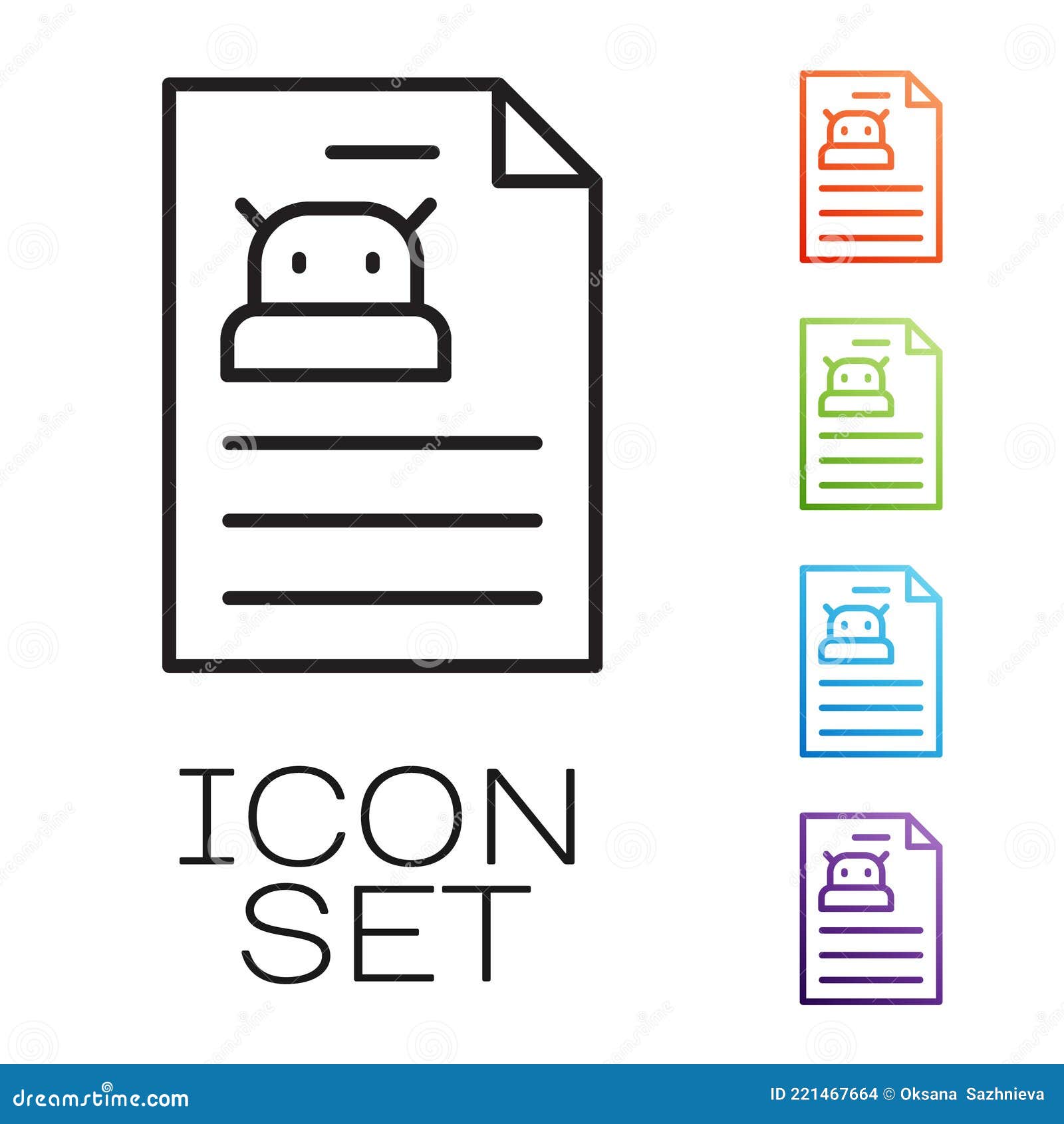 Black Line Technical Specification Icon Isolated on White Background ...