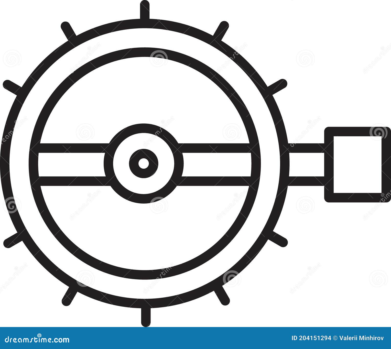 Black Line Trap Hunting Icon Isolated on White Background. Vector Stock ...