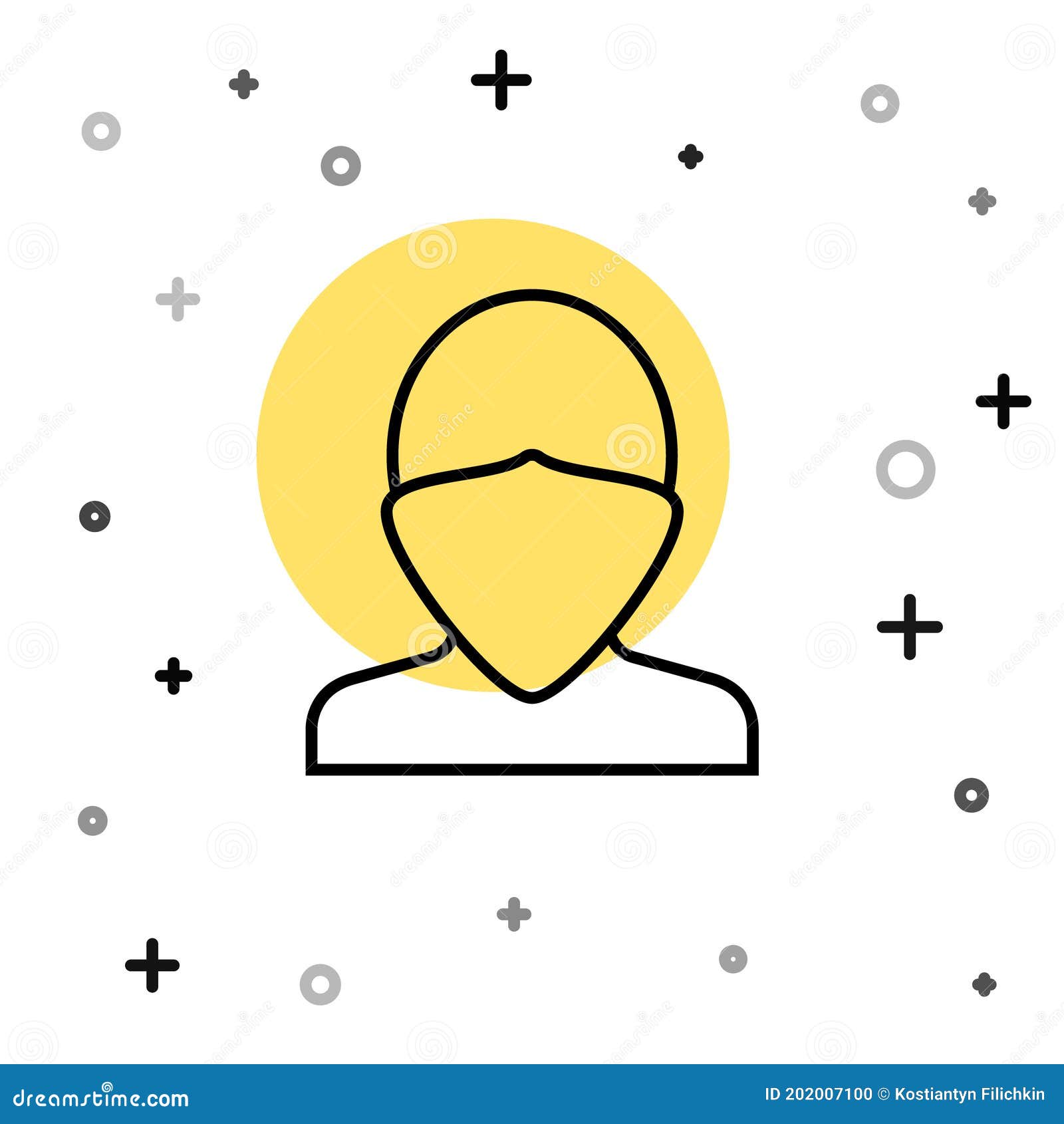 Black Line Vandal Icon Isolated on White Background. Random Dynamic ...