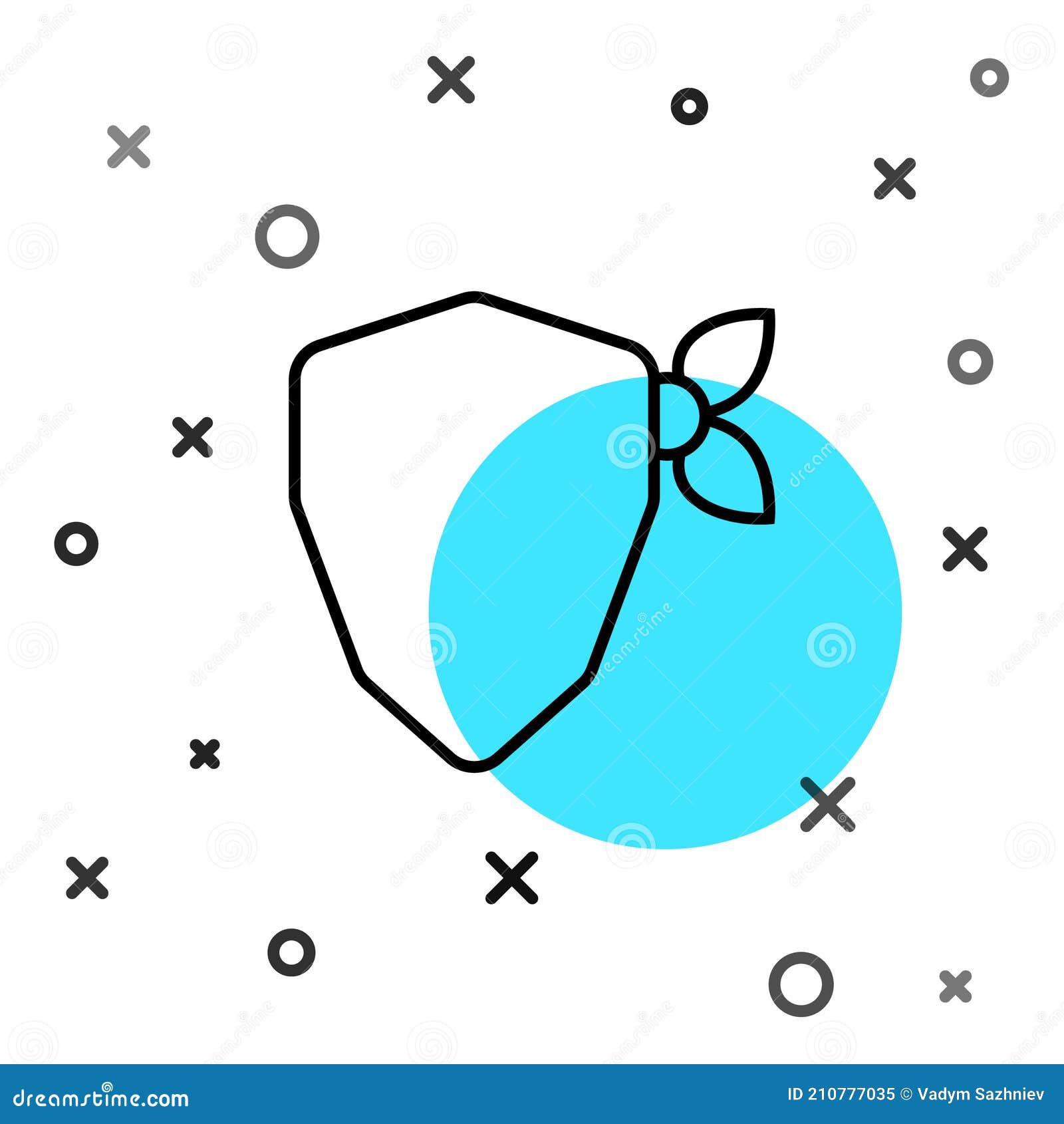 Black Line Vandal Icon Isolated on White Background. Random Dynamic ...