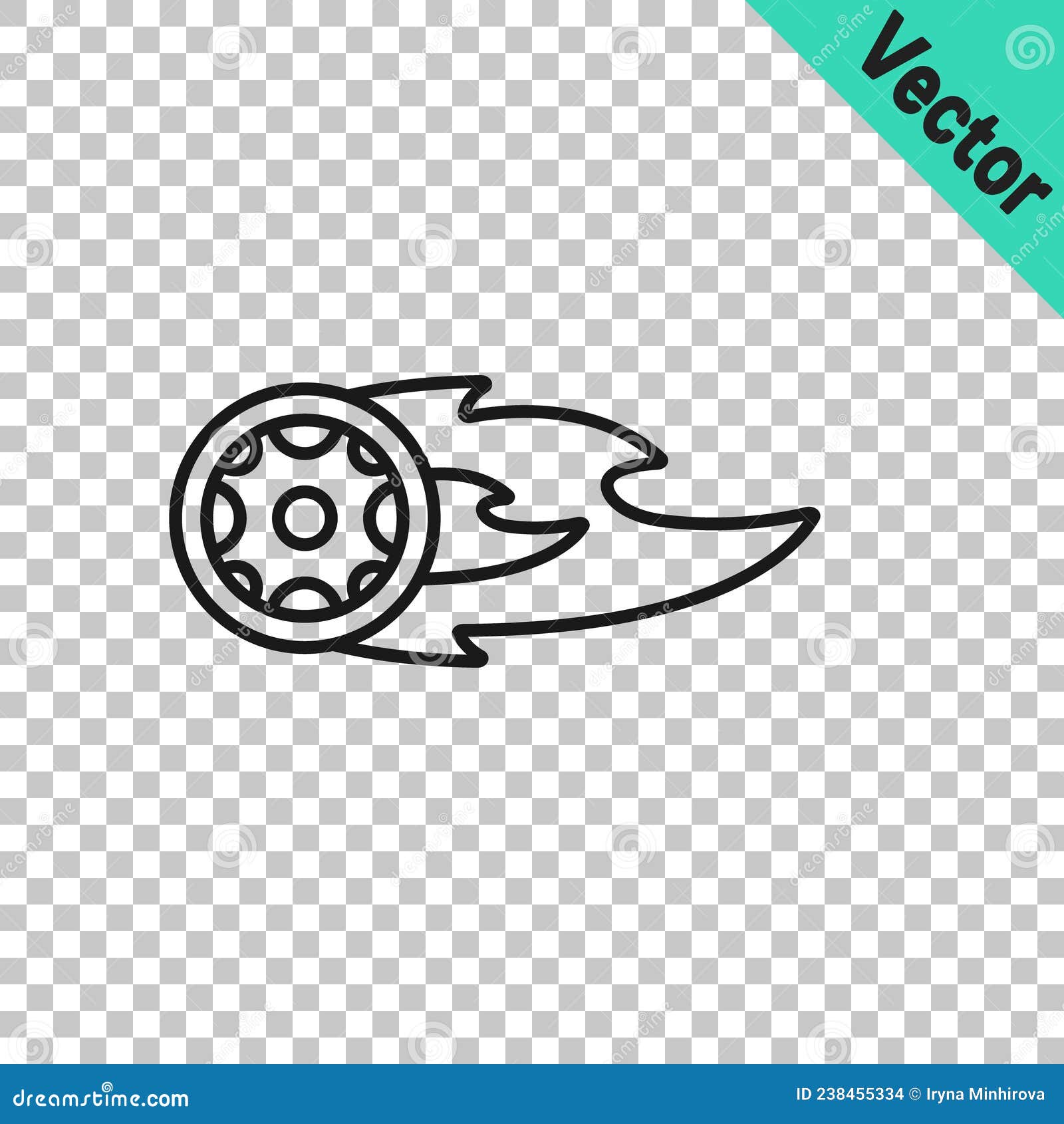 Black Line Wheel in Fire Flame Icon Isolated on Transparent Background ...