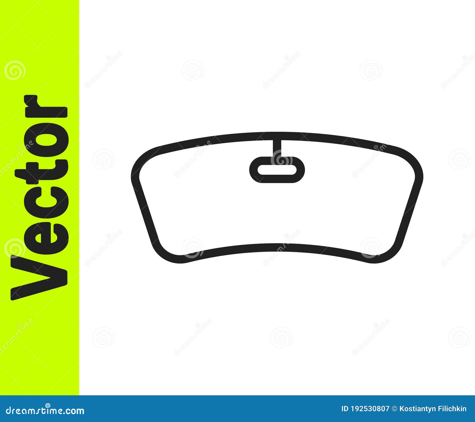 Red Car With Black Windshield On A Tar Road Vector Illustration ...