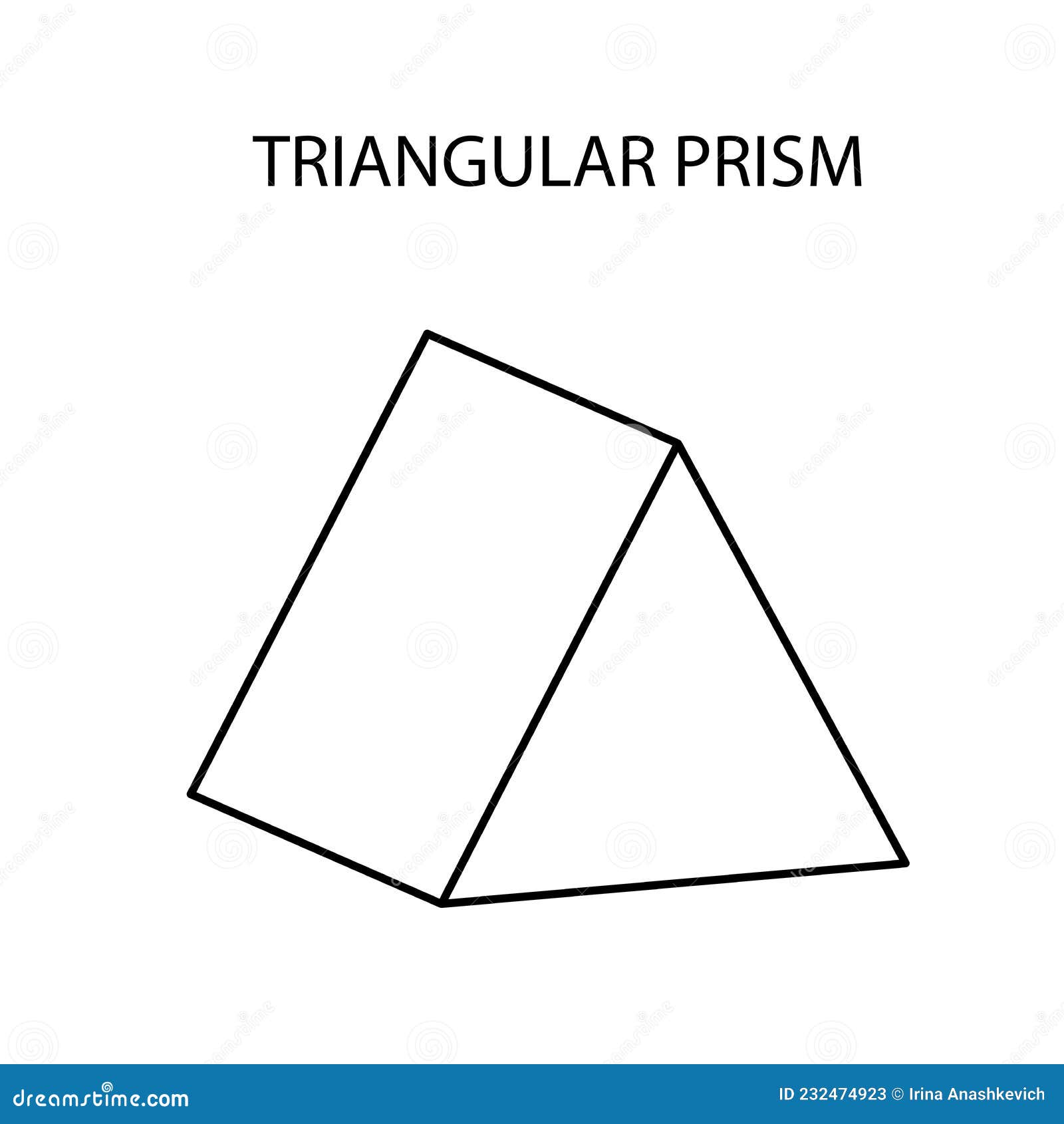 Black Linear Triangular Prism for Game, Icon, Package Design, Logo ...