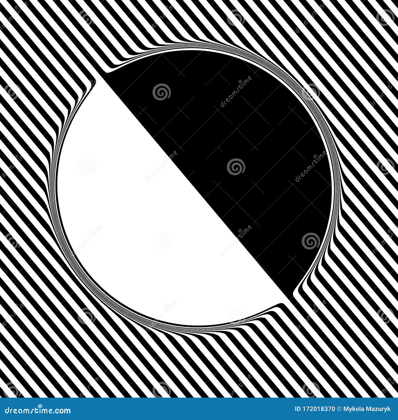 Black Lines Abstract Background with Rounded Shape. Logo or Icon Idea ...