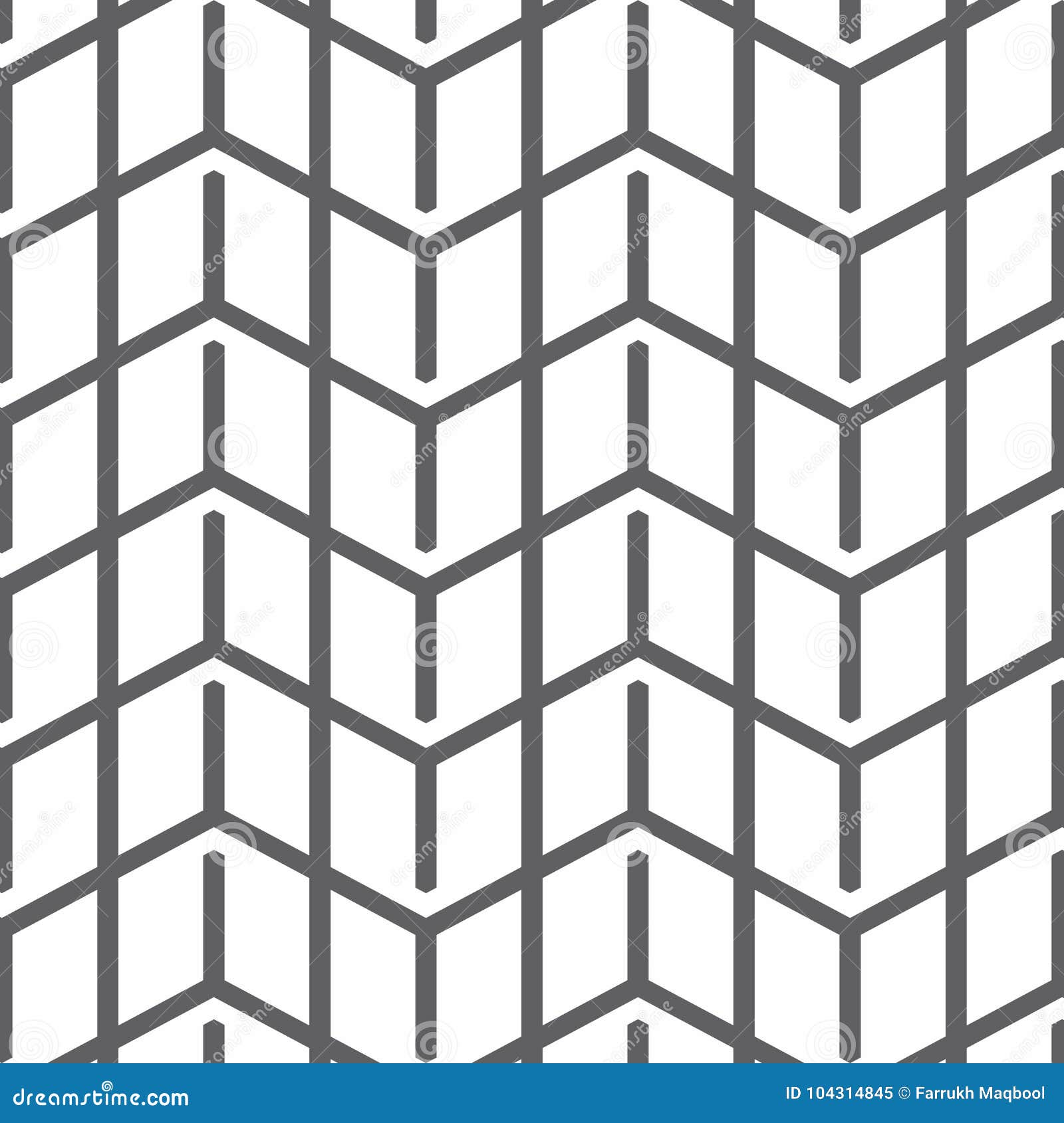 Black Zigzag Lines in Geometric Seamless Pattern Stock Vector ...