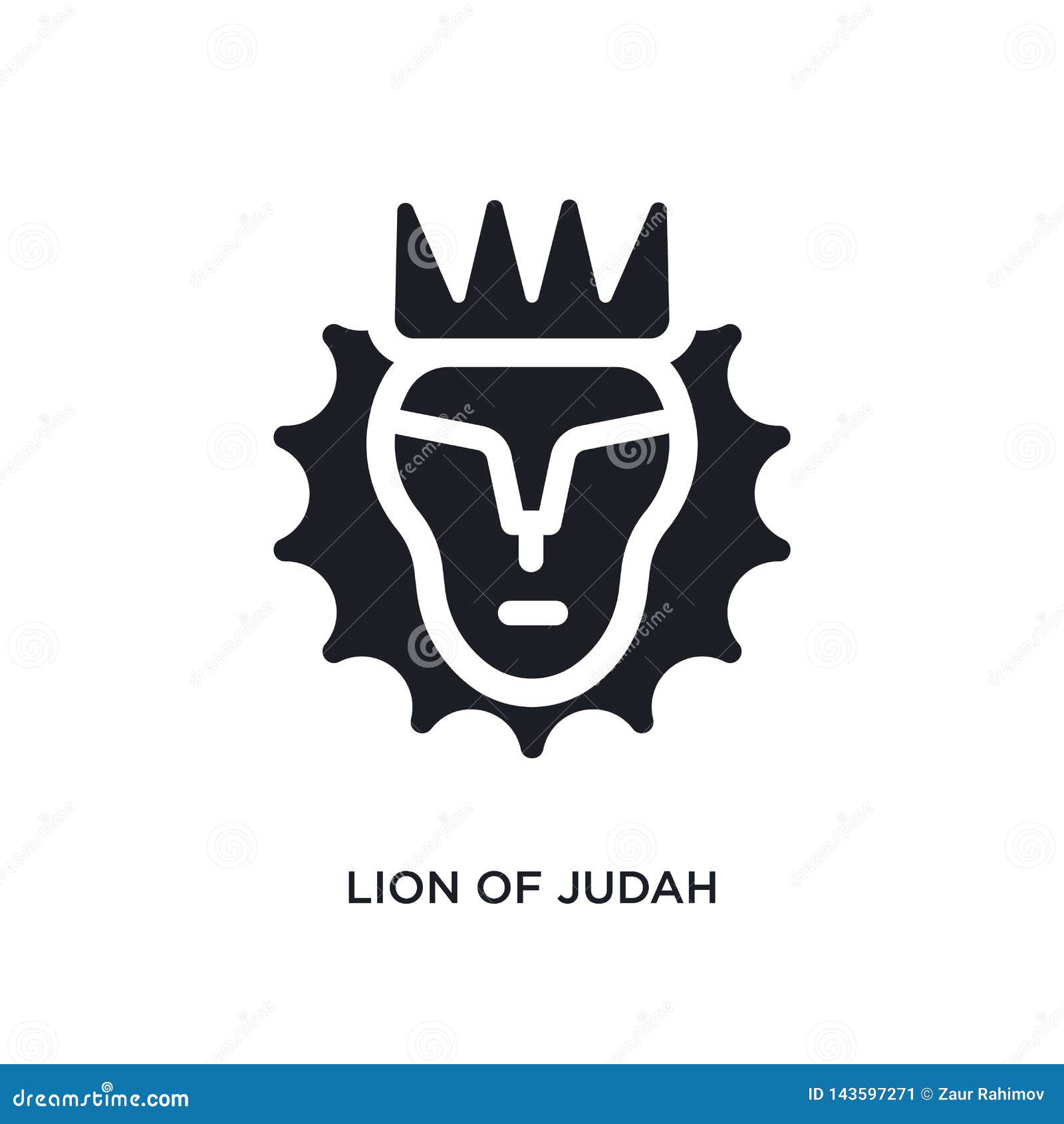 Black Lion of Judah Isolated Vector Icon. Simple Element Illustration ... Black Lion of Judah Isolated Vector Icon. Simple Element Illustration ...