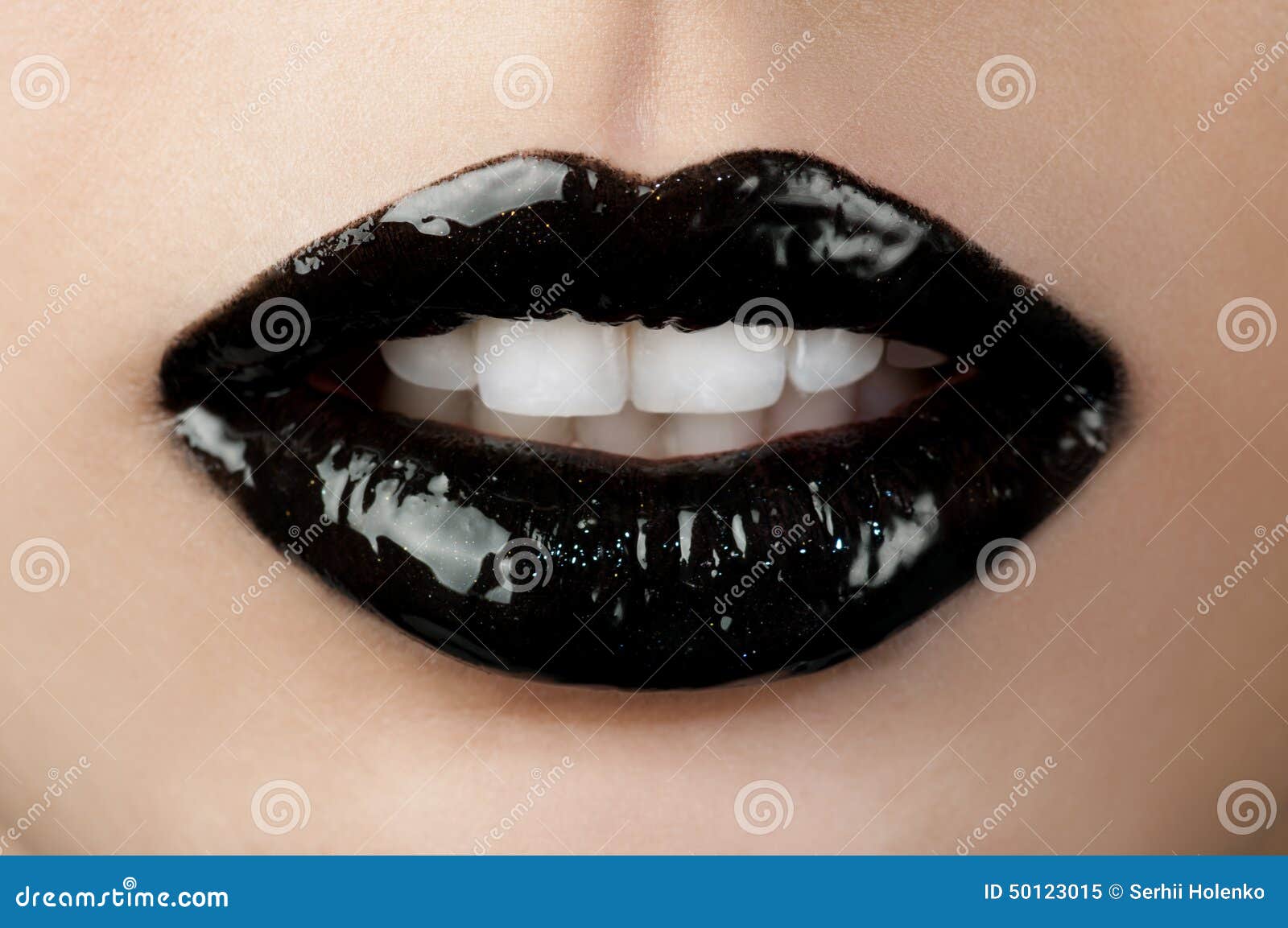 Black lips stock image. Image of advertising, black, cosmetics - 50123015