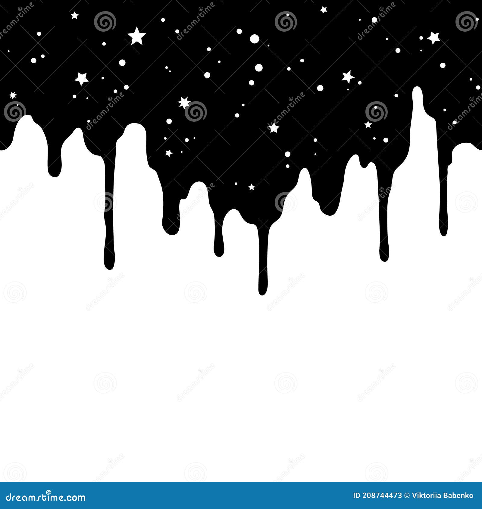 Black Liquid Flowing Down Design Element Stock Vector - Illustration of ...