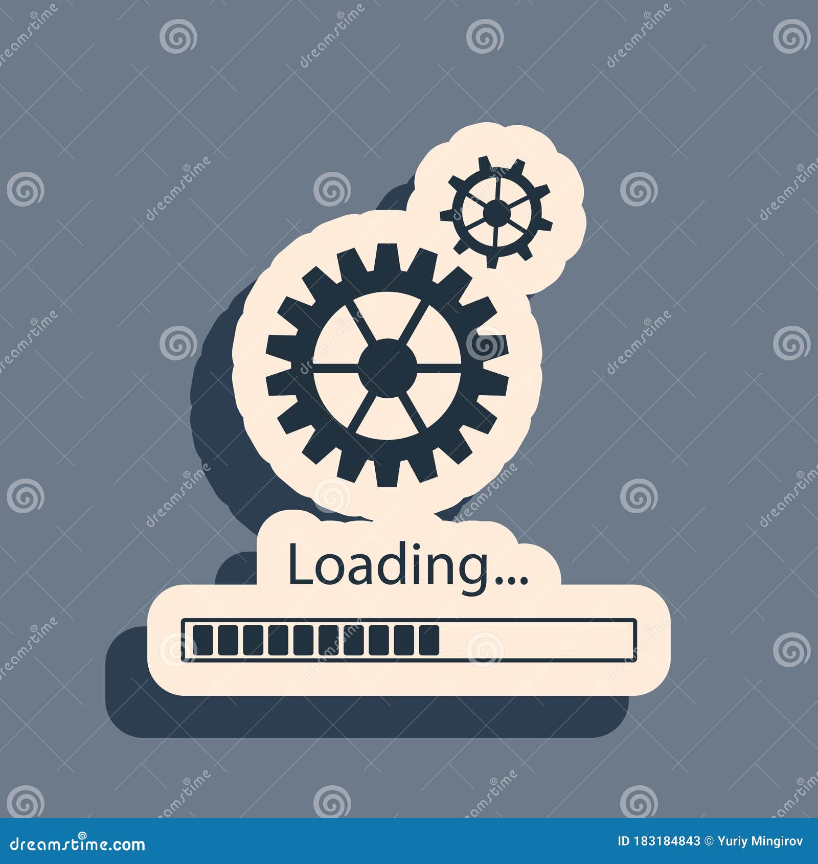 Loading And Gear Icon Isolated On Transparent Background. Progress Bar ... Loading And Gear Icon Isolated On Transparent Background. Progress Bar ...