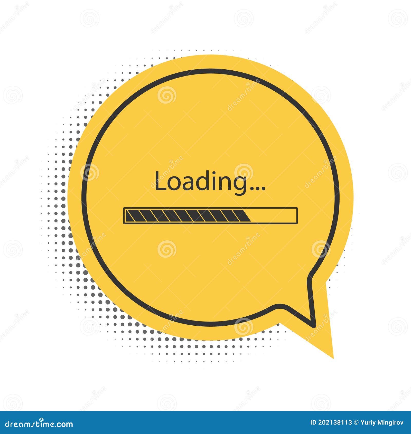 Black Loading Icon Isolated on White Background. Progress Bar Icon ...