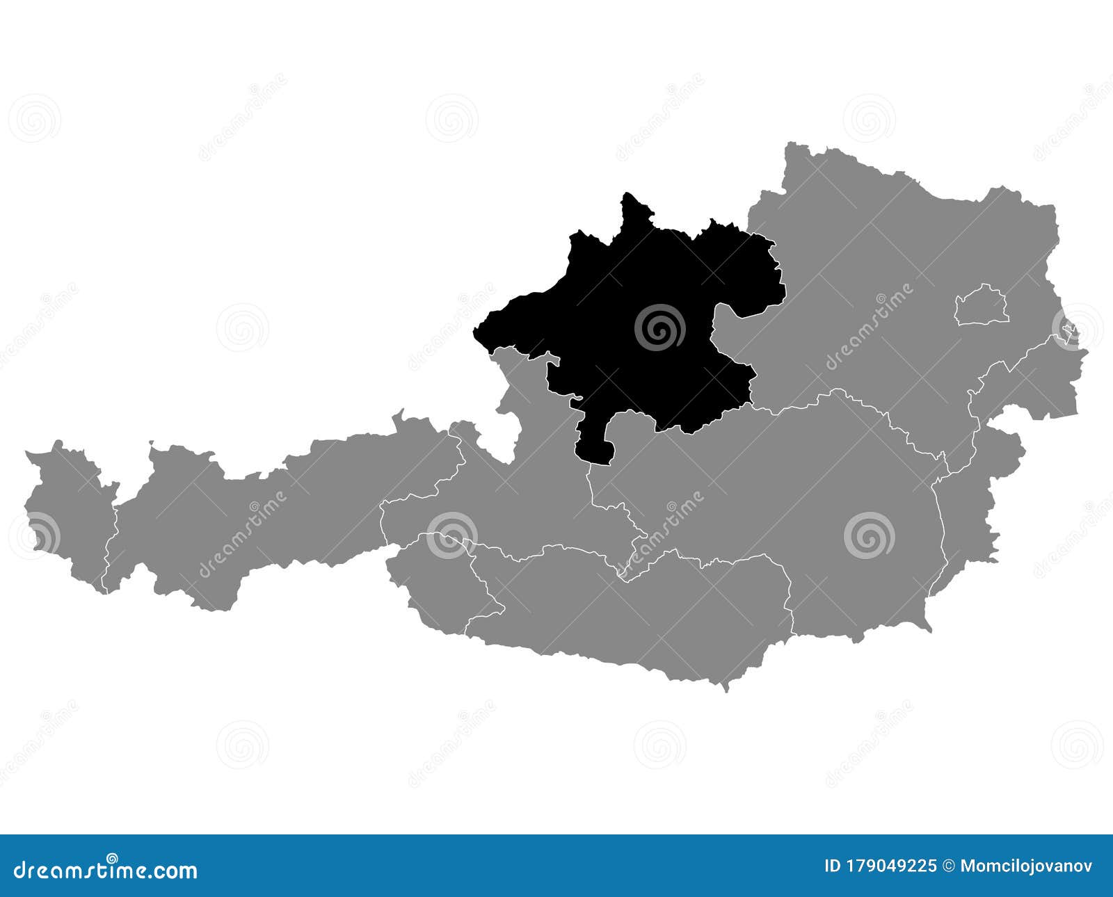 Location Map of Upper Austria Stock Image - Image of austrian, austria: 179049225