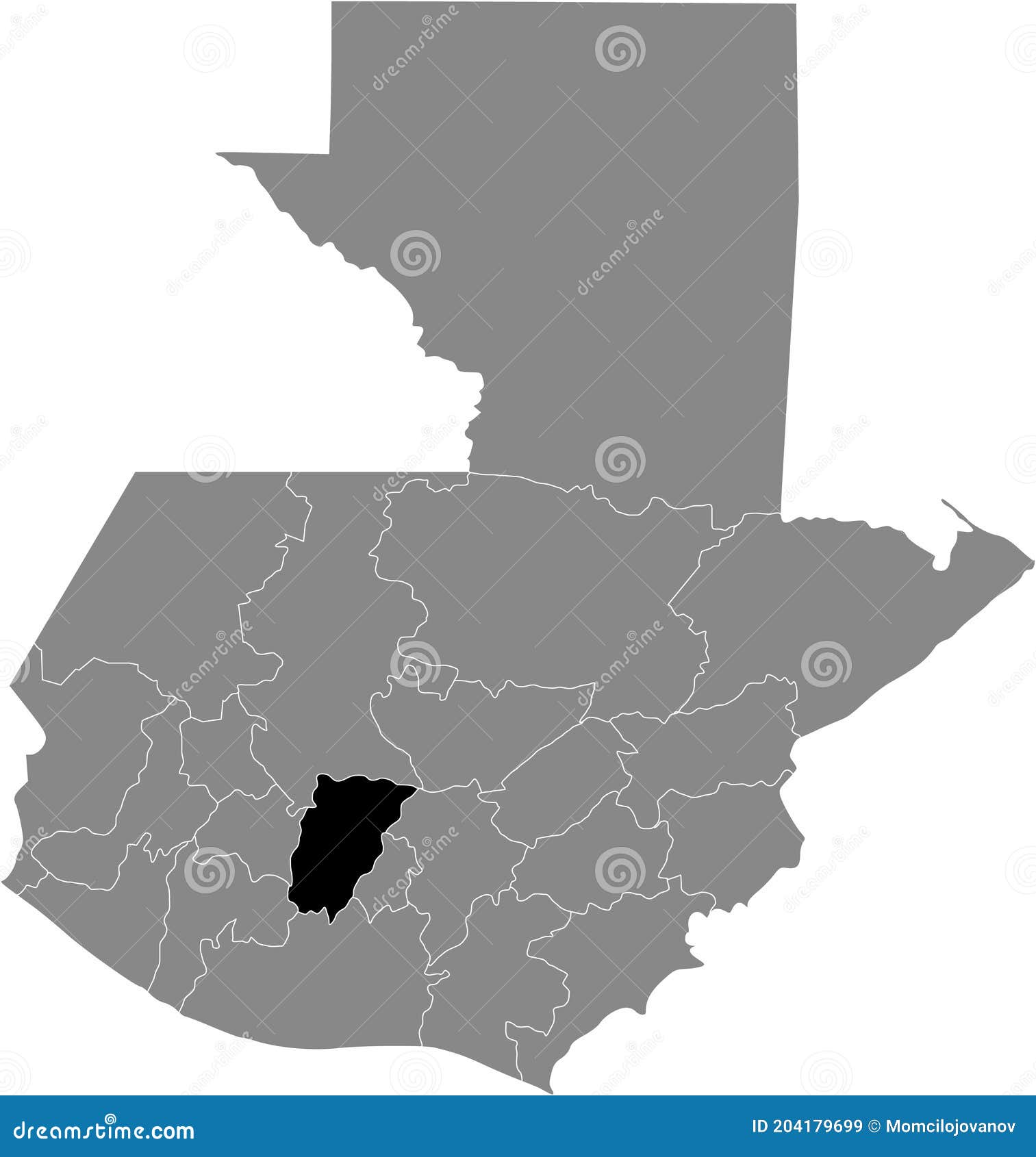 Location Map of Chimaltenango Department Stock Vector - Illustration of ...