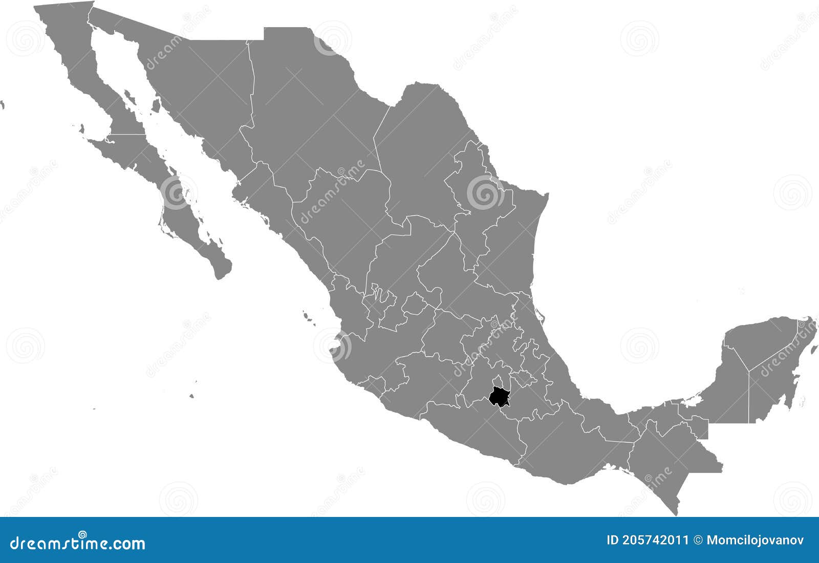 Location Map of Morelos State Stock Vector - Illustration of coat ...