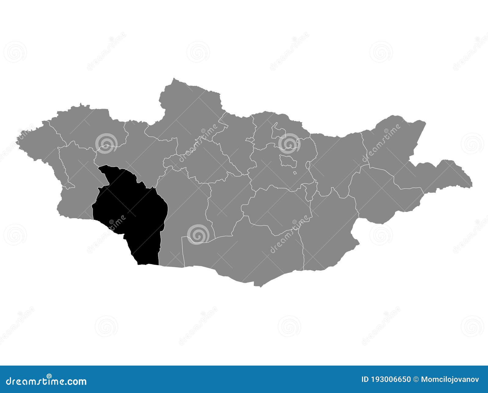 Location Map of Govi-Altai Province Stock Vector - Illustration of ...