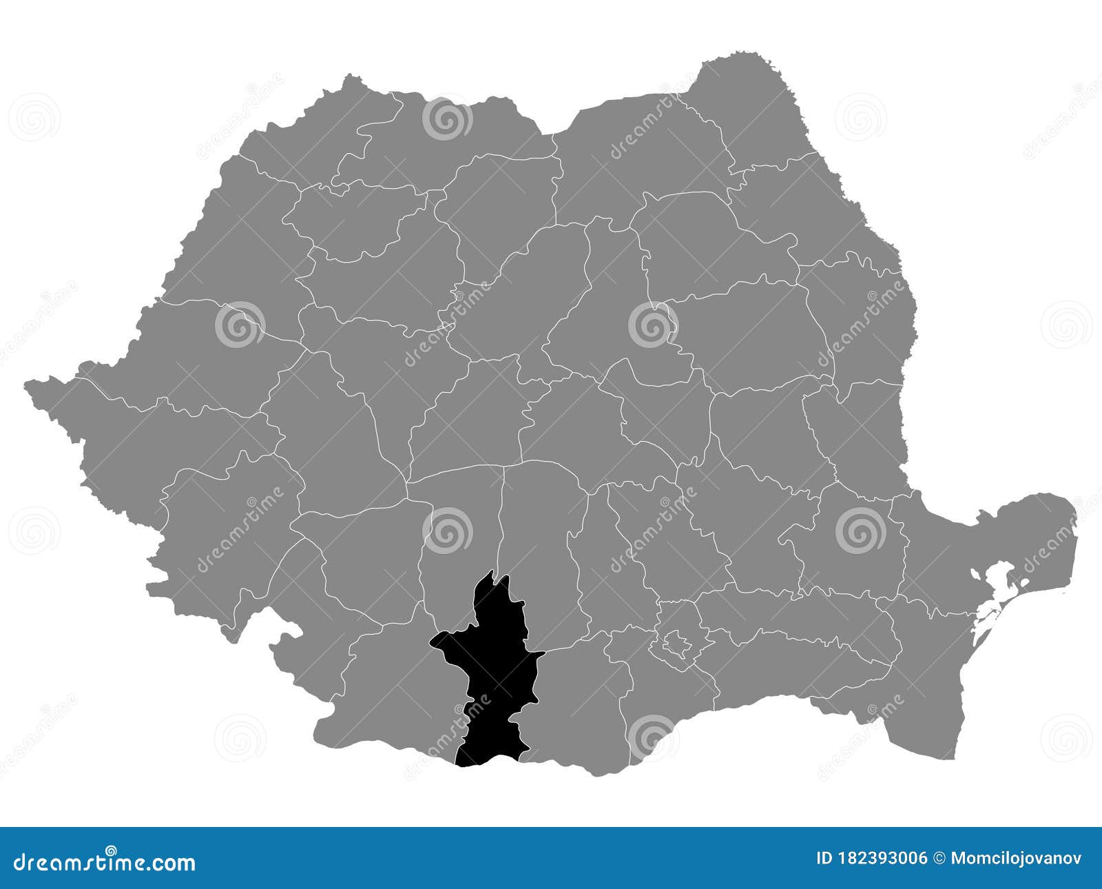 Location Map of County Olt stock vector. Illustration of botosani ...