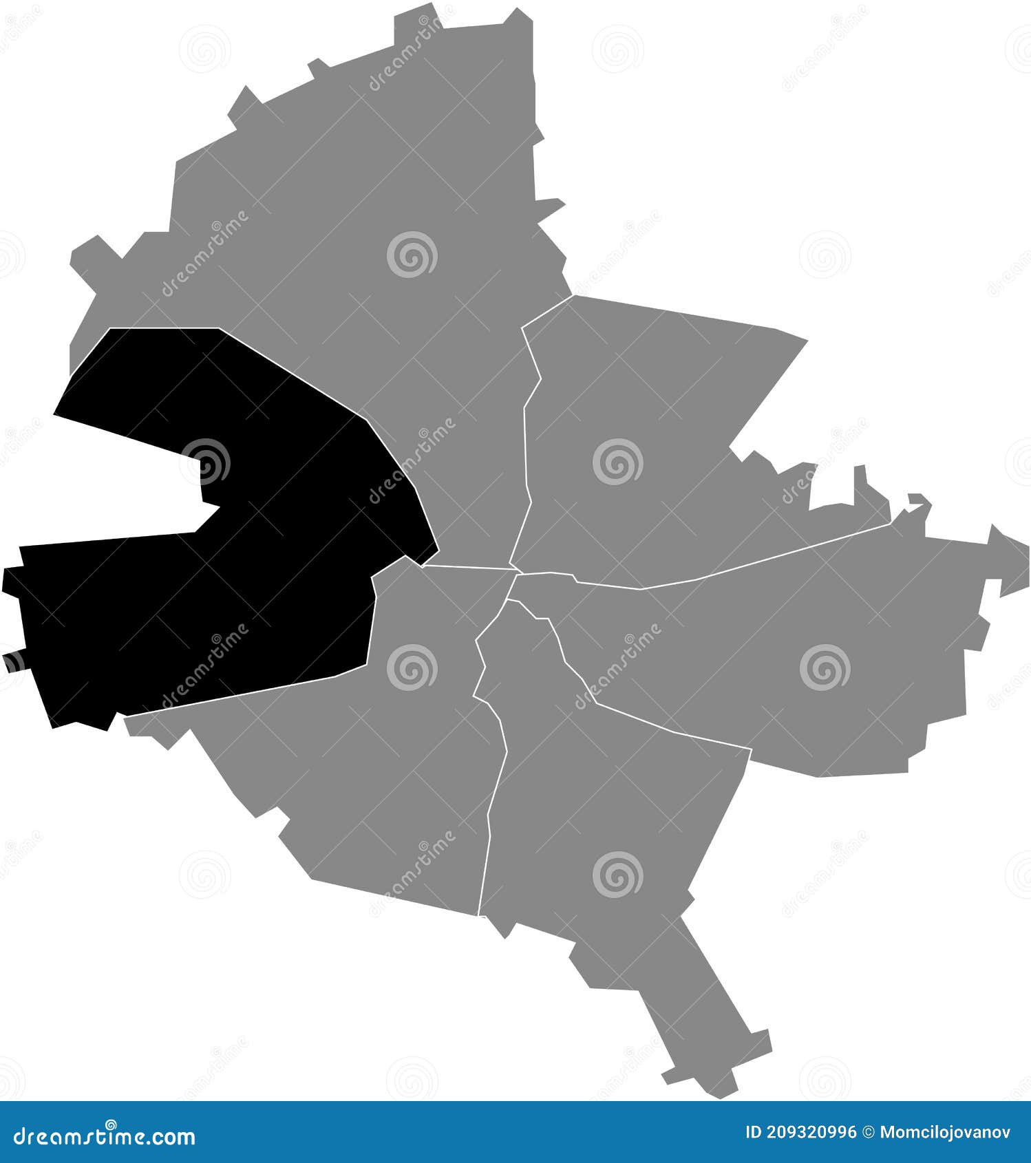 Location Map of Sector 6, Bucharest, Romania Stock Vector ...