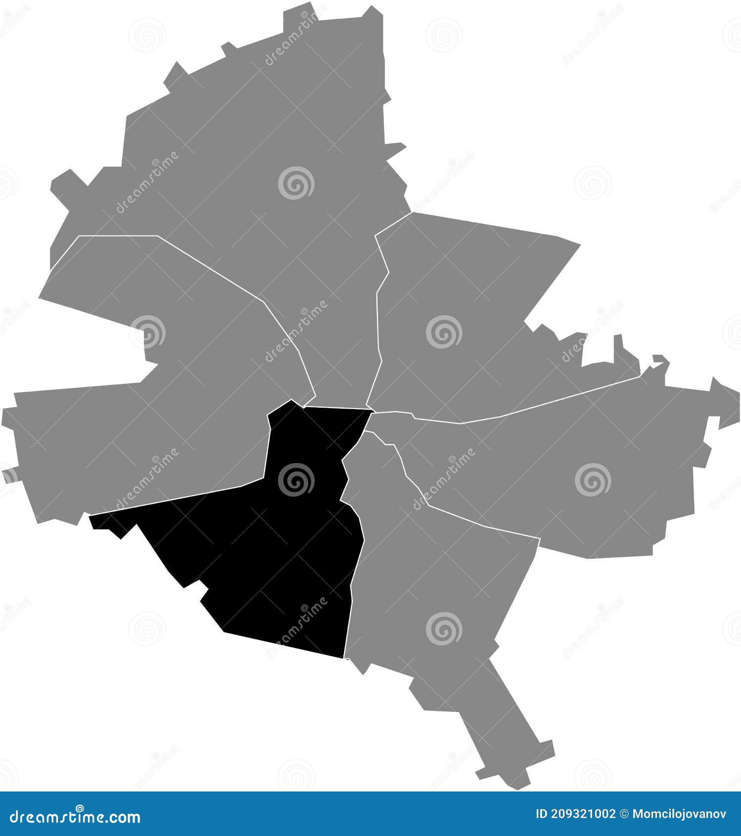 Location Map of Sector 5, Bucharest, Romania Stock Vector ...