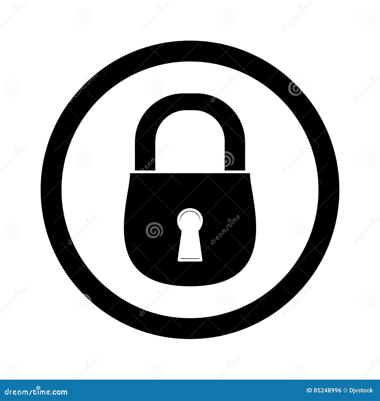 Black Lock Icon Image Design Stock Illustration - Illustration of ...
