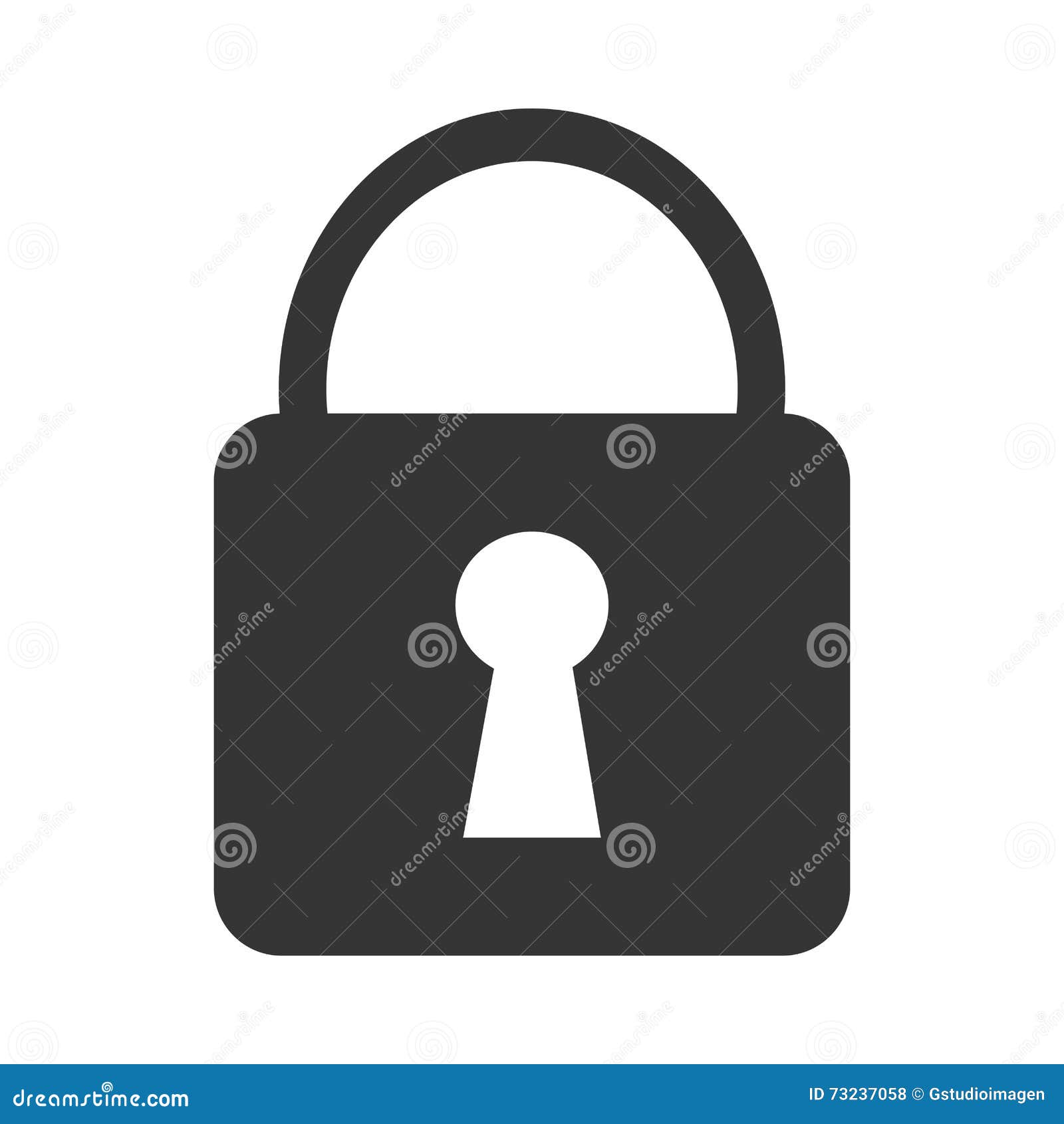Black Lock Icon with Key Space, Graphic Stock Illustration ...