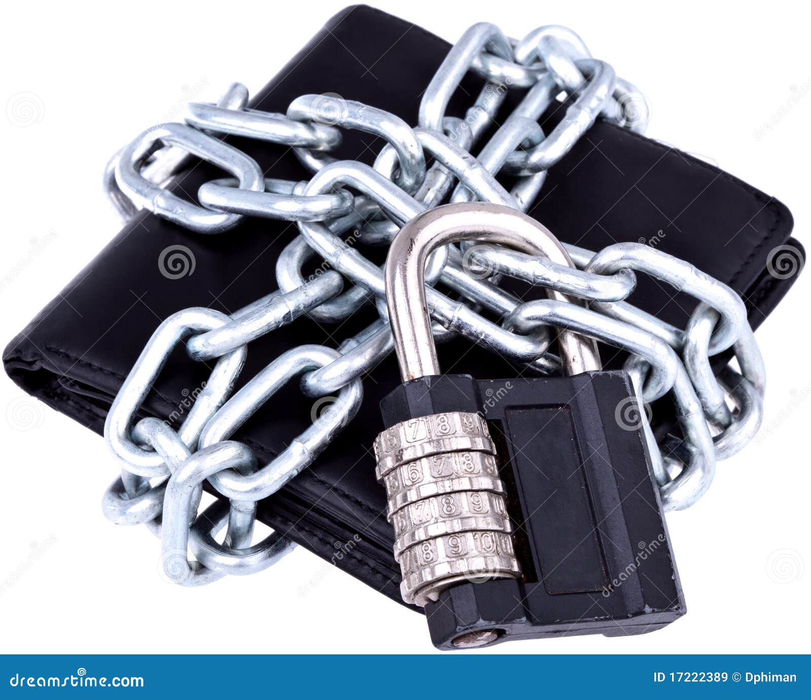 Black Locked Wallet - Isolated Picture. Image: 17222389