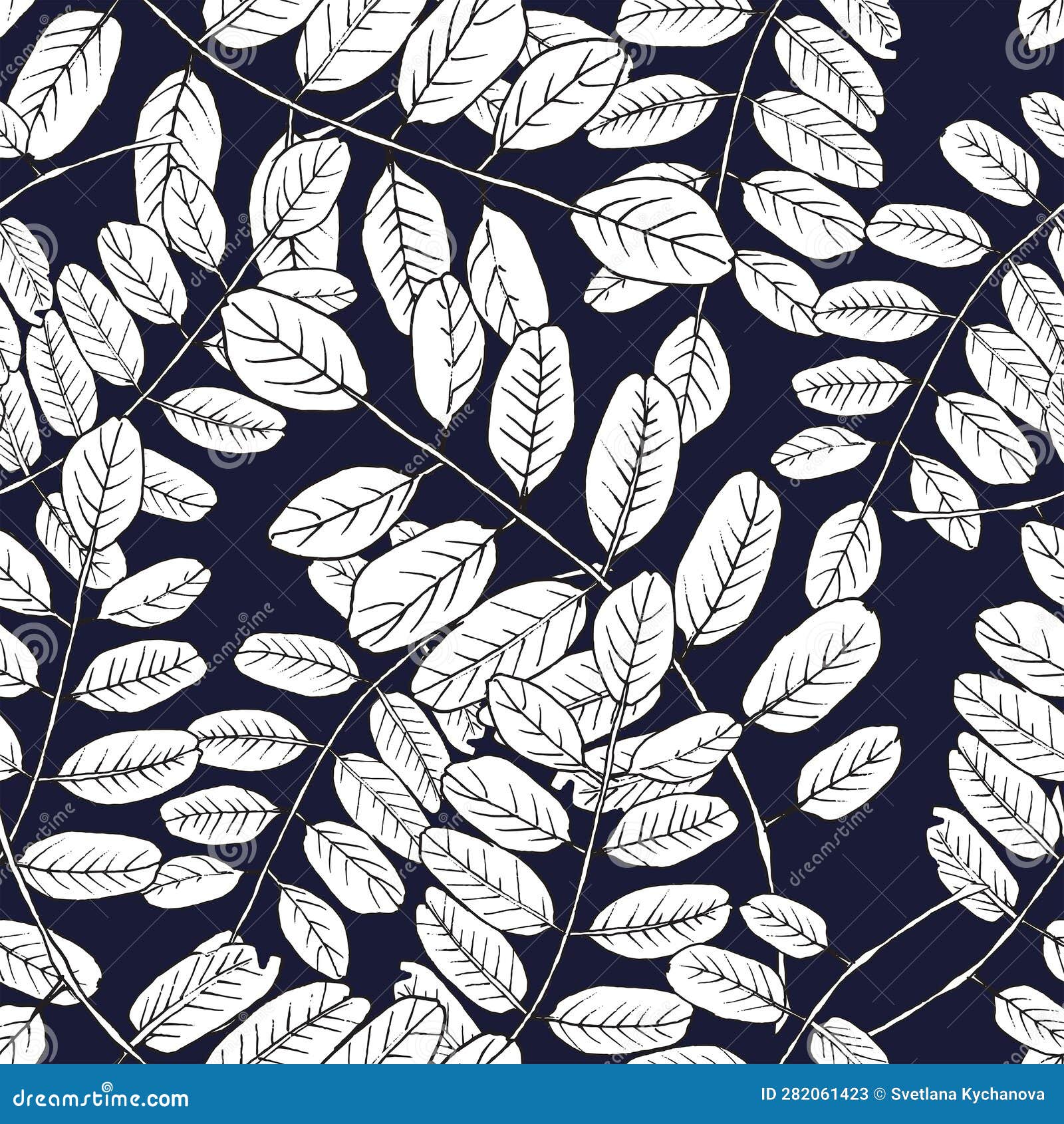 Black locust pattern ink1 stock vector. Illustration of locust - 282061423