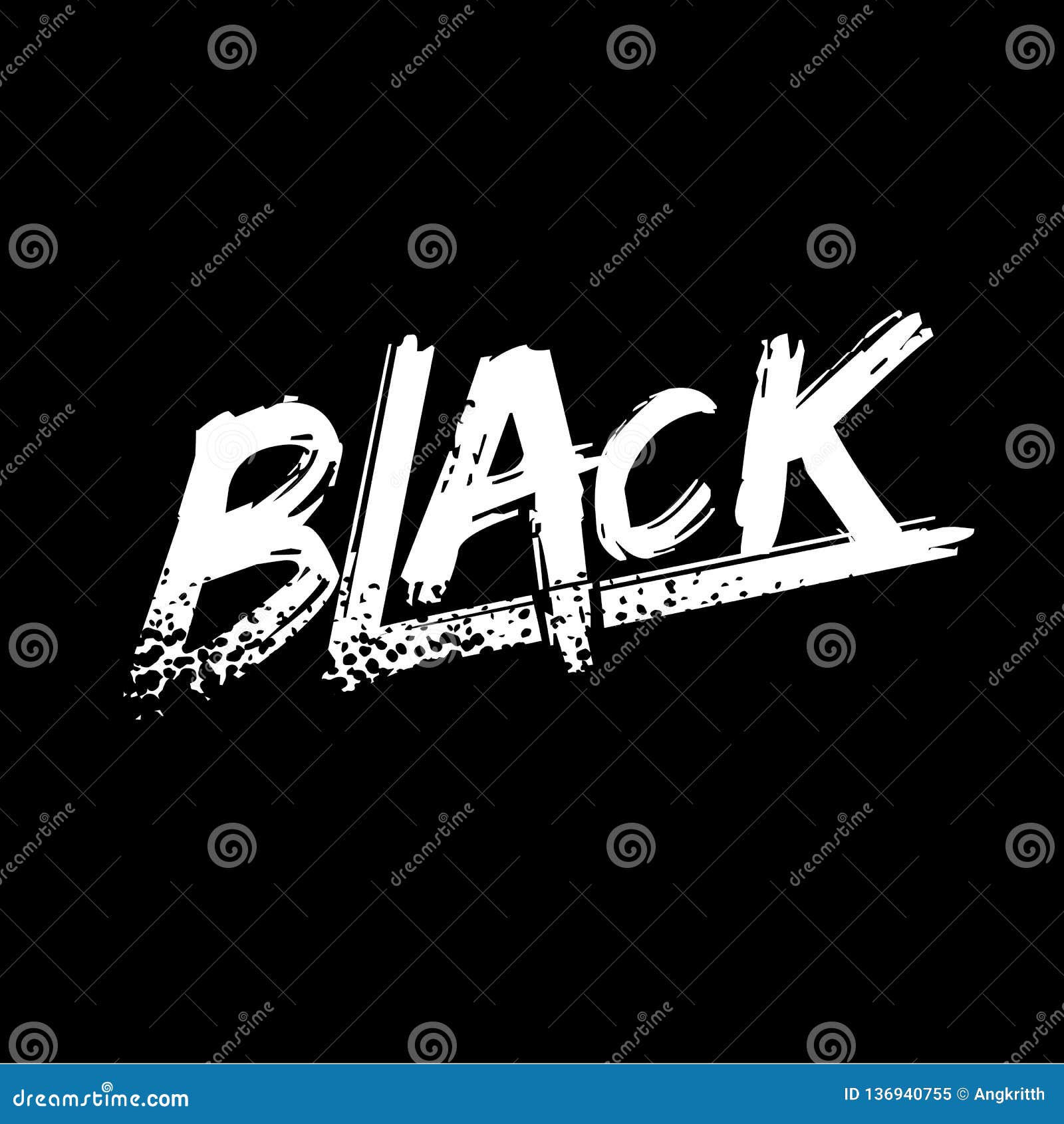 Black Logo. Brush Typographic Design of `Black` - Vector Stock Vector ...