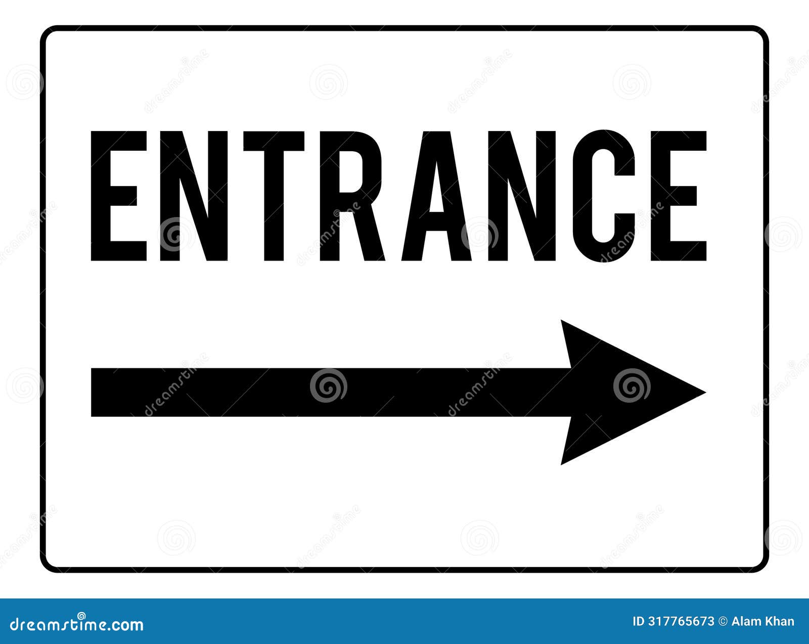 Entrance Right Arrow Sign on White Background Vector Stock Illustration ...