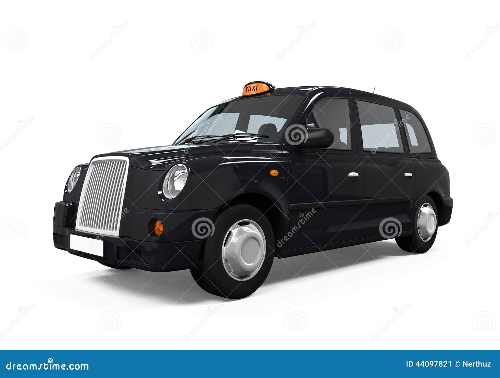 Black London Taxi Cab. Cartoon Vector Illustration | CartoonDealer.com ...