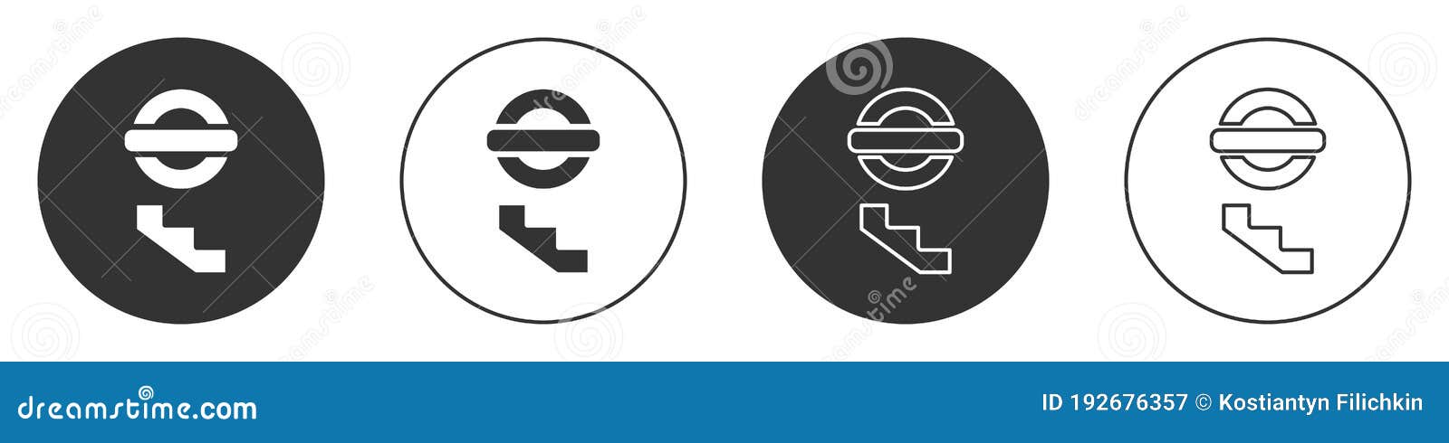 Black London Underground Icon Isolated on White Background. Circle ...
