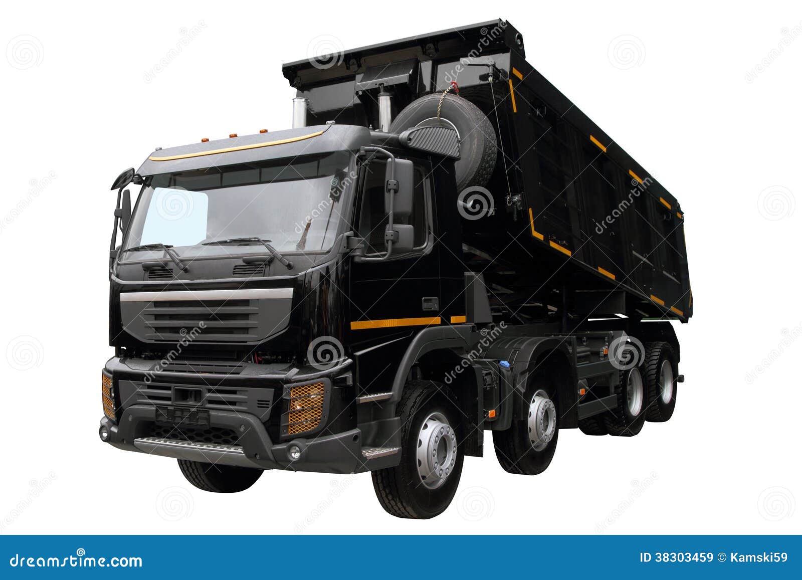 The black lorry stock image. Image of tractortruck, diesel - 38303459