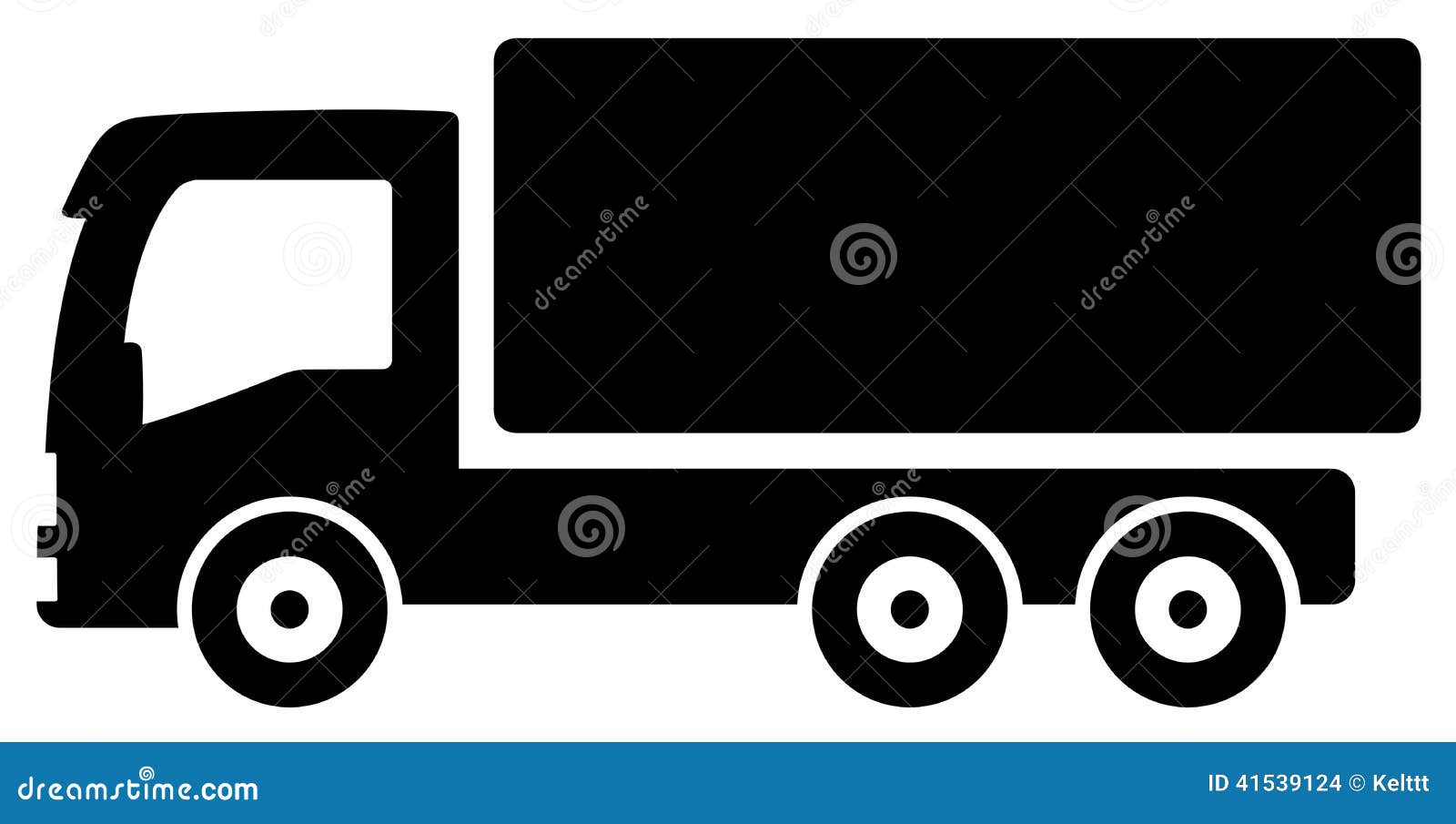 Black lorry silhouette stock vector. Illustration of isolated - 41539124