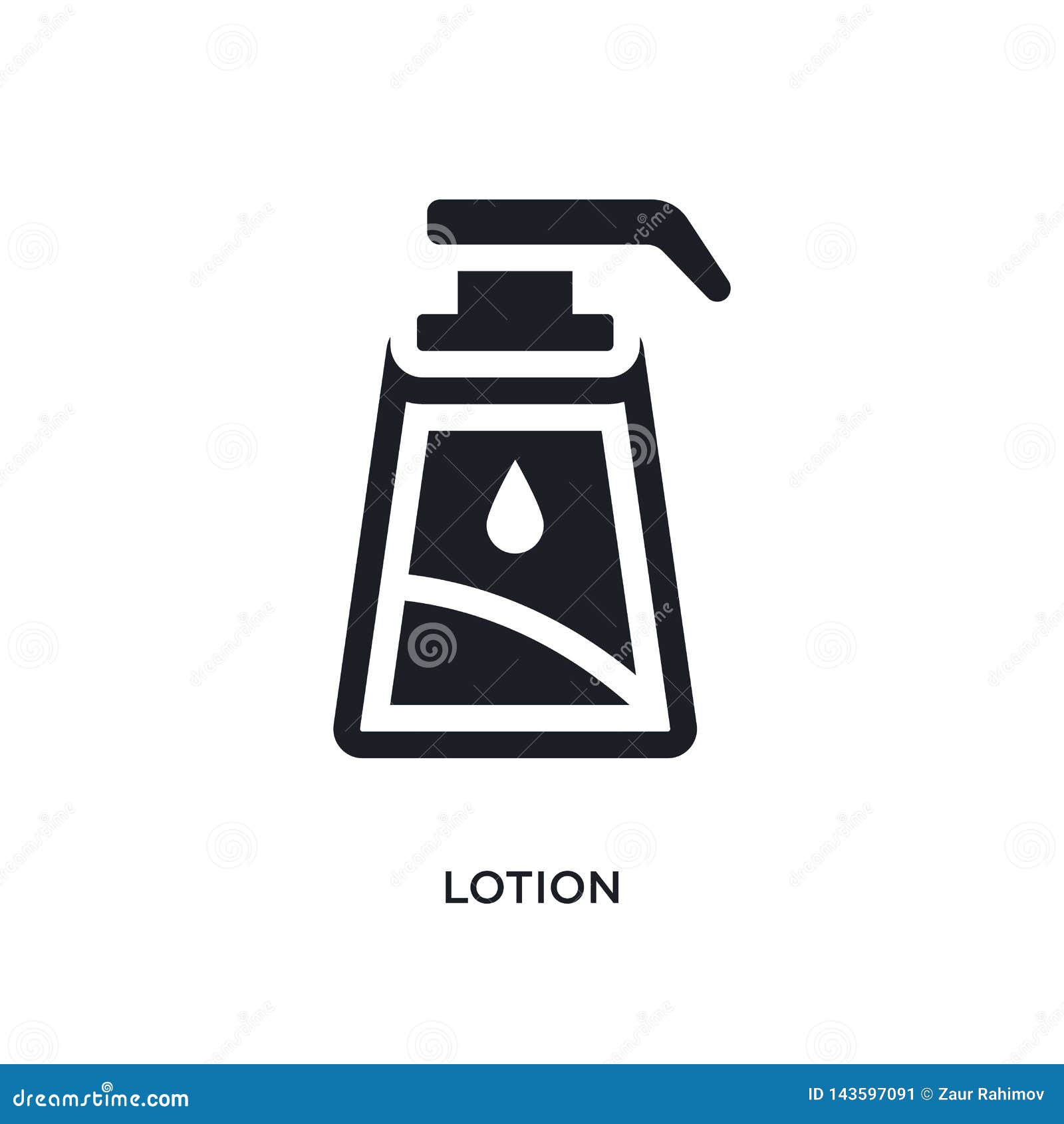 Black Lotion Isolated Vector Icon. Simple Element Illustration from ...
