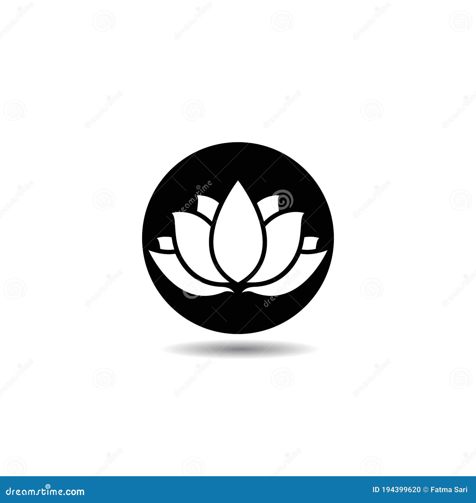 Black Lotus Logo Template Vector Icon Stock Vector - Illustration of ...