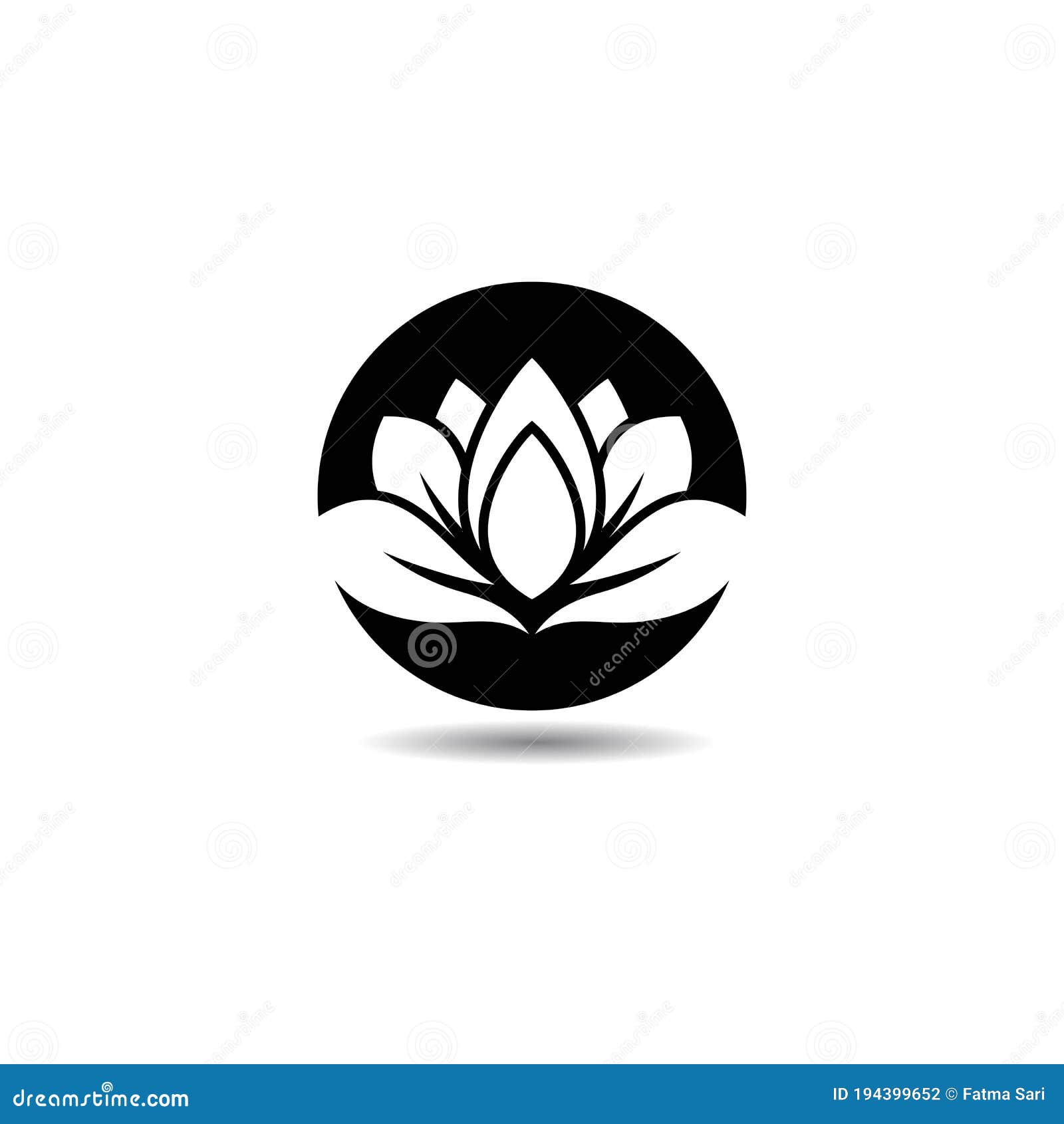 Black Lotus Logo Template Vector Icon Stock Vector - Illustration of ...