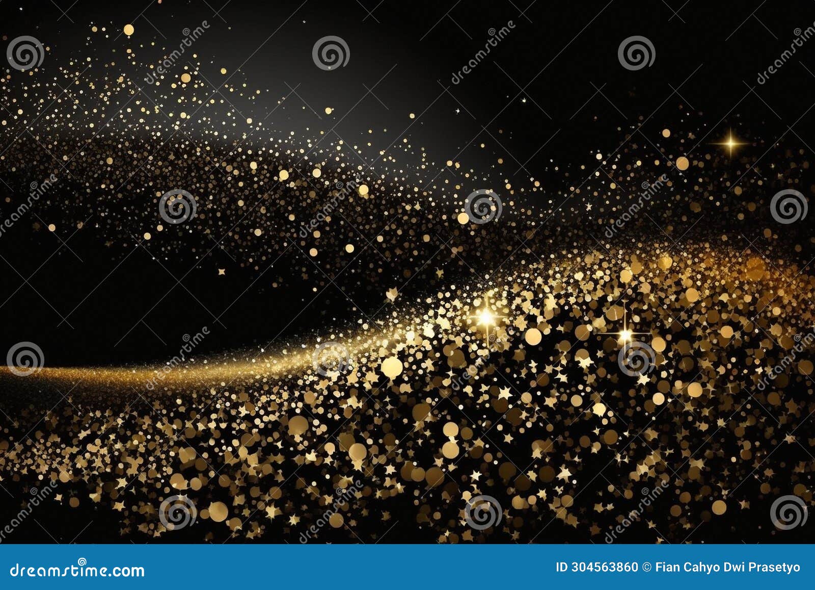 Black Luxury 3d Gold Shine Glitter Elegan Background Stock Illustration ...
