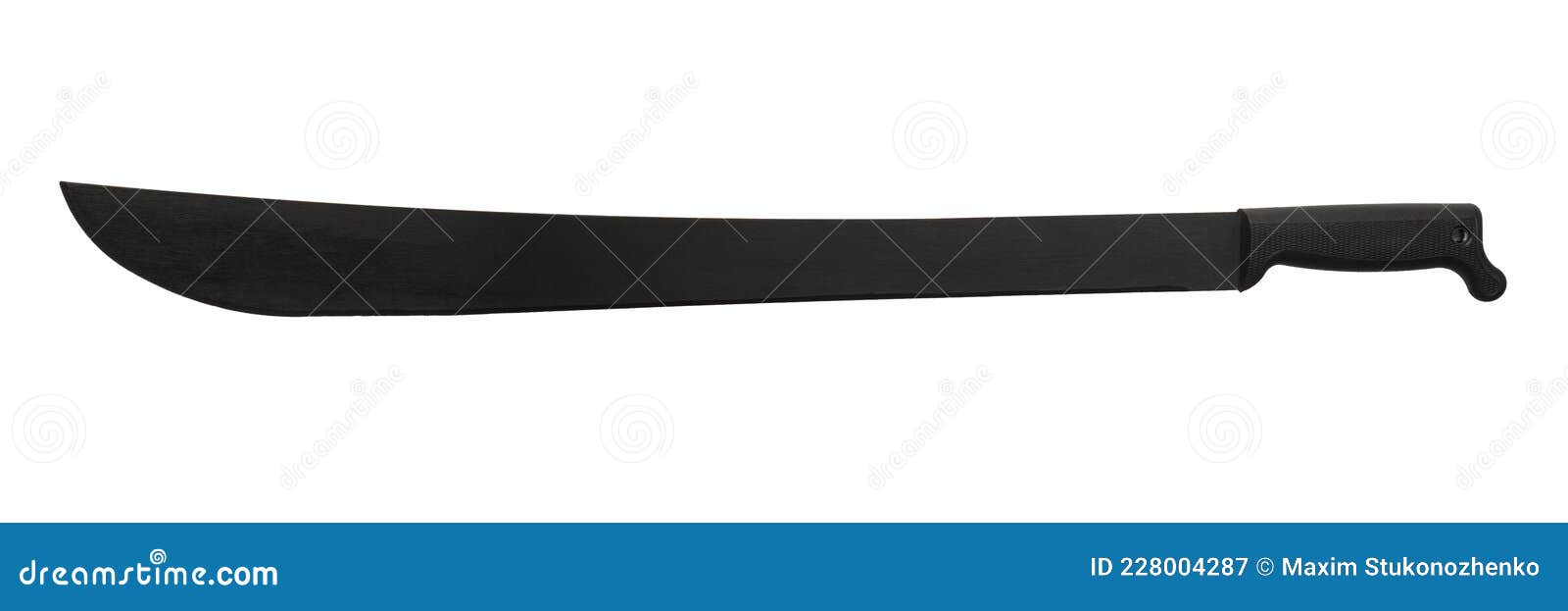 Black Machete Isolated on White Stock Image - Image of danger, reed ...
