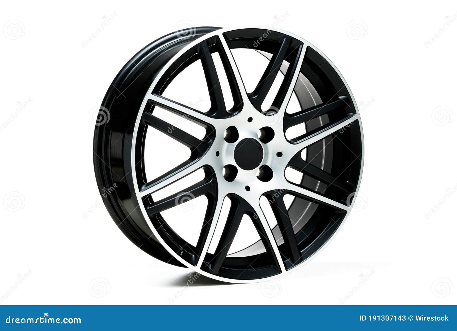 Black Mag Wheel Isolated On White Background Royalty-Free Stock ...