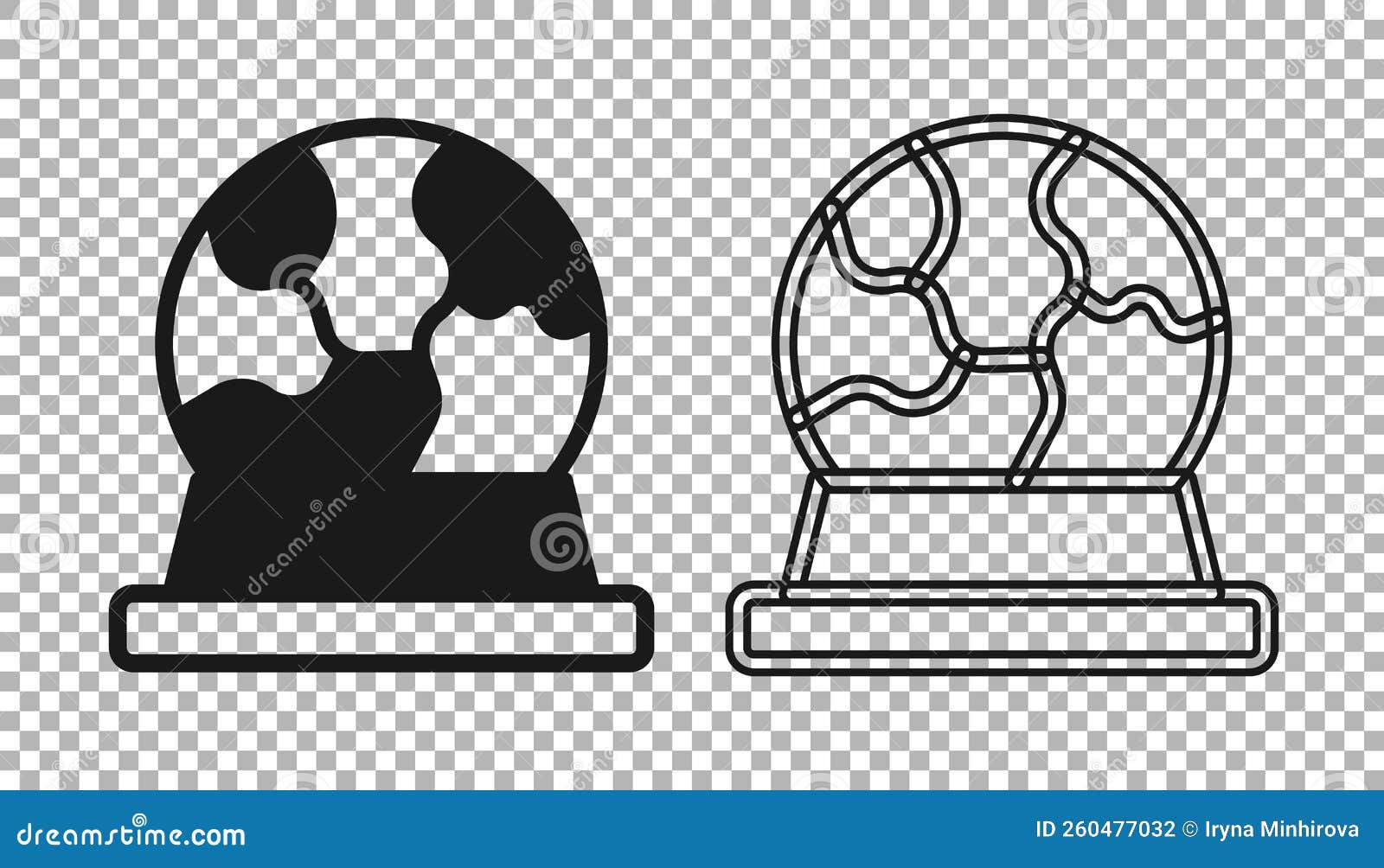 Black Magic Ball Icon Isolated on Transparent Background. Crystal Ball ...