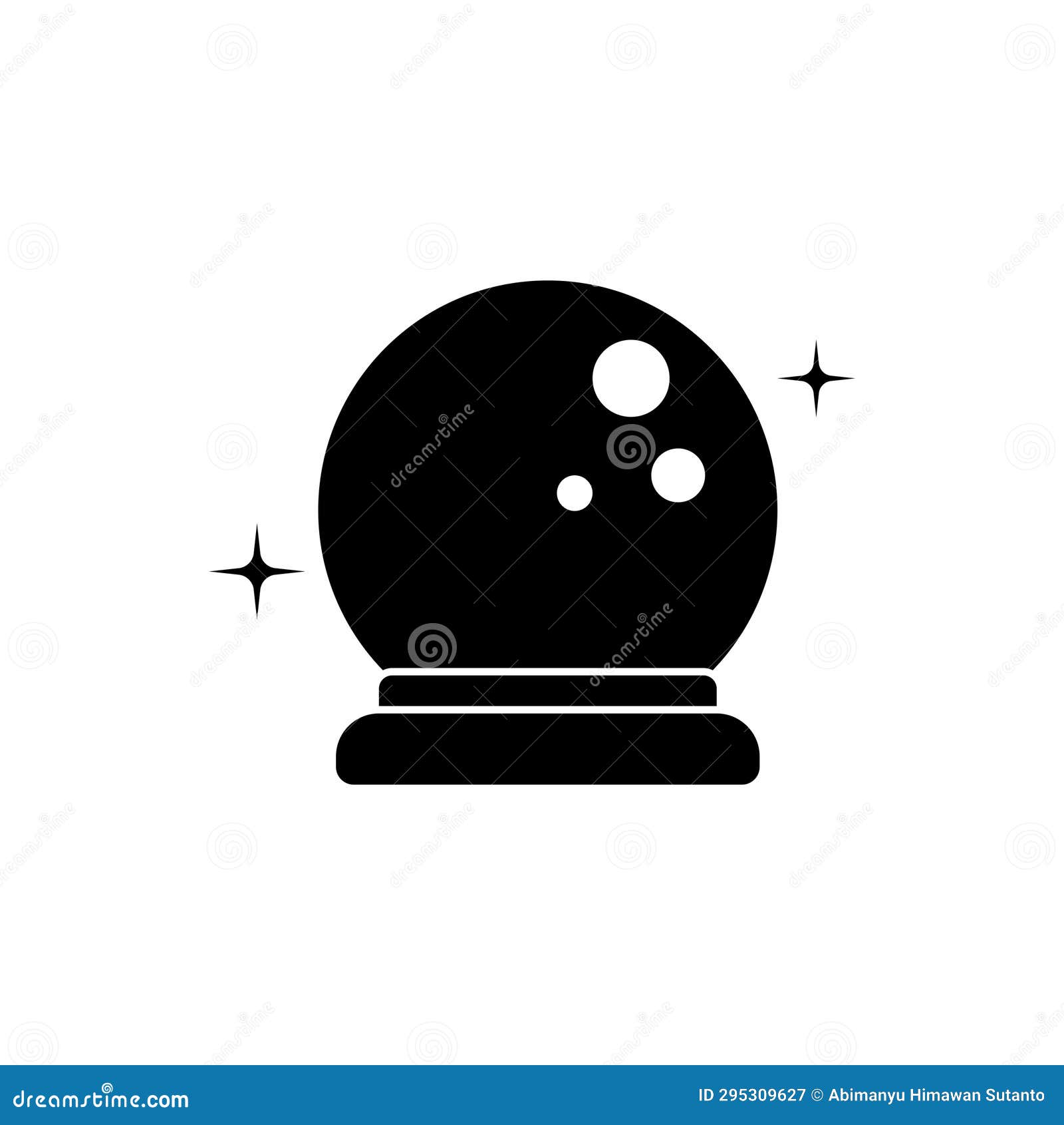 Black Magic Ball Icon Vector Stock Illustration - Illustration of ...