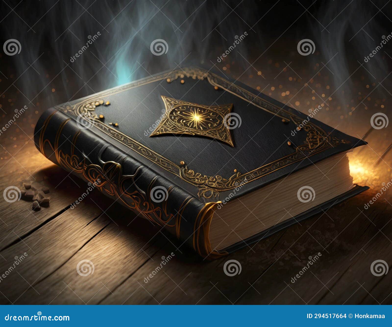 Black magic book stock illustration. Illustration of mystery - 294517664