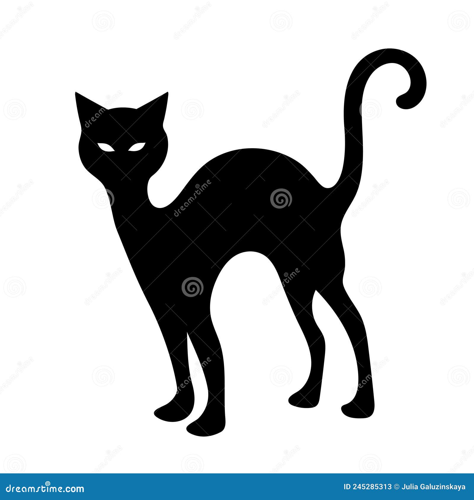 Black Magic Cat. Mystic Esoteric Symbol. Witch S Pet Stock Vector ...