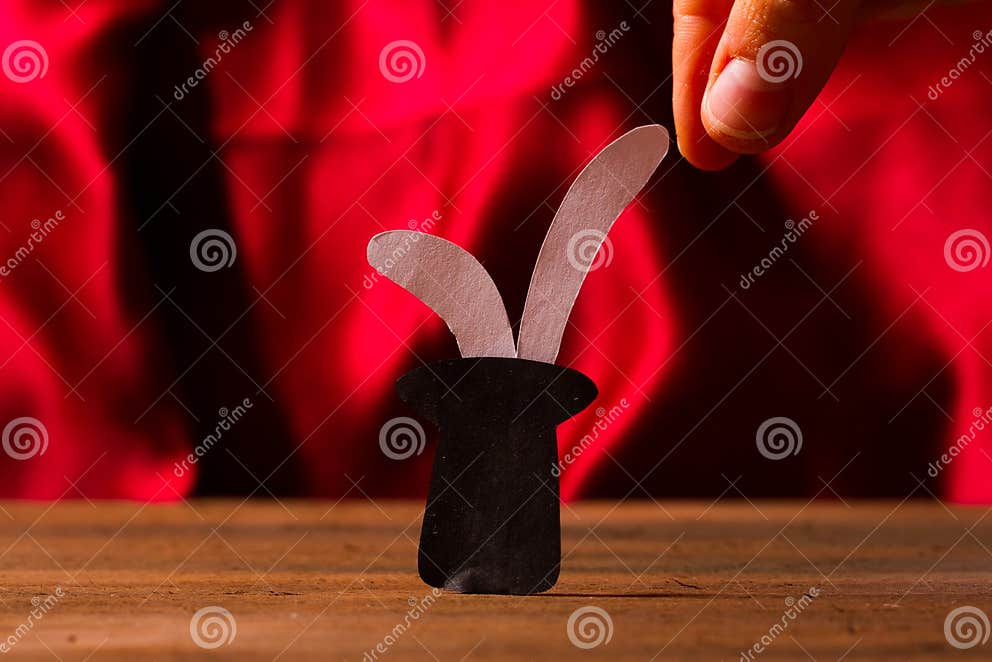 Black magic hat stock image. Image of accessory, illusionist - 160442683