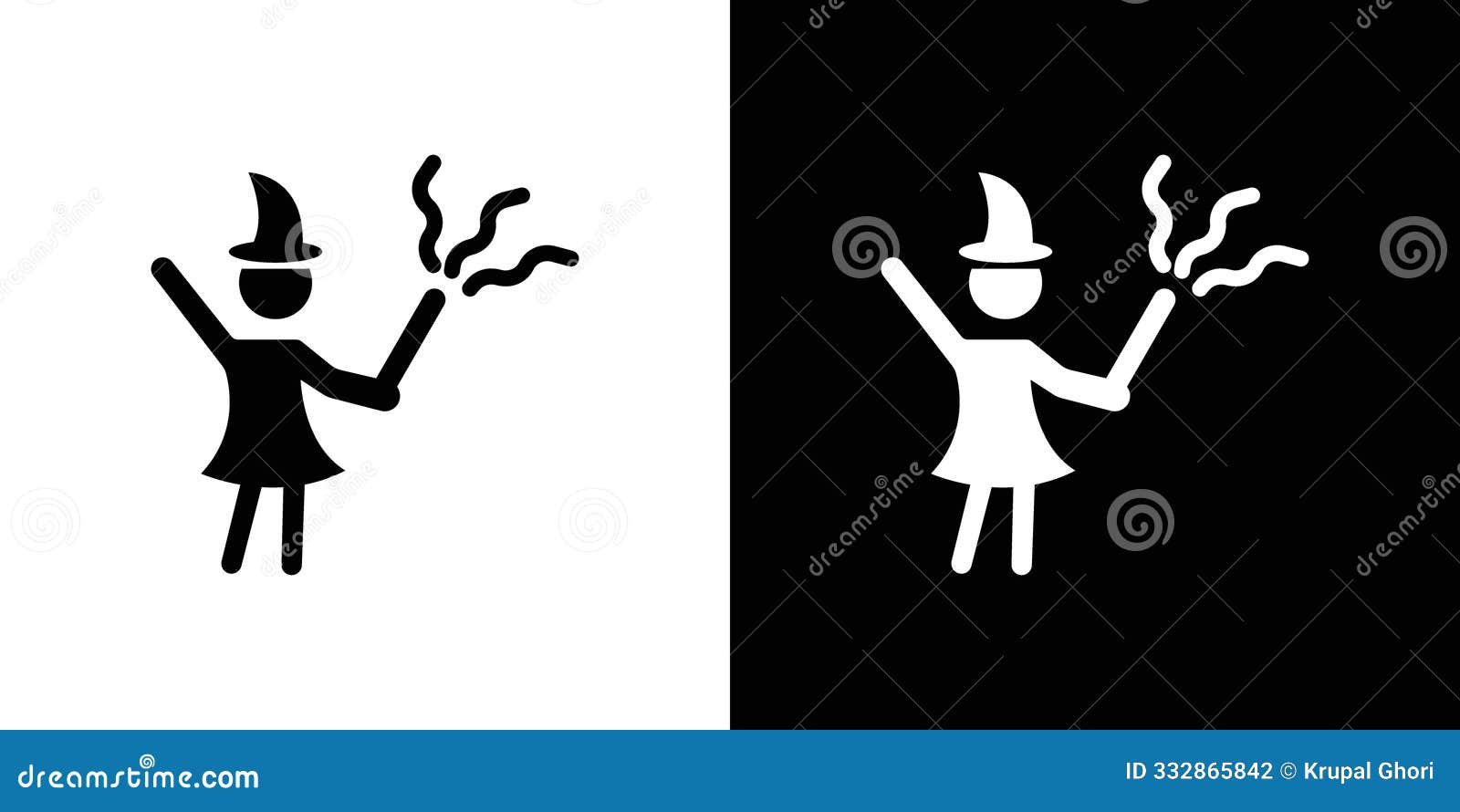 Black Magic Icon Logo Set Vector Stock Vector - Illustration of fairy ...
