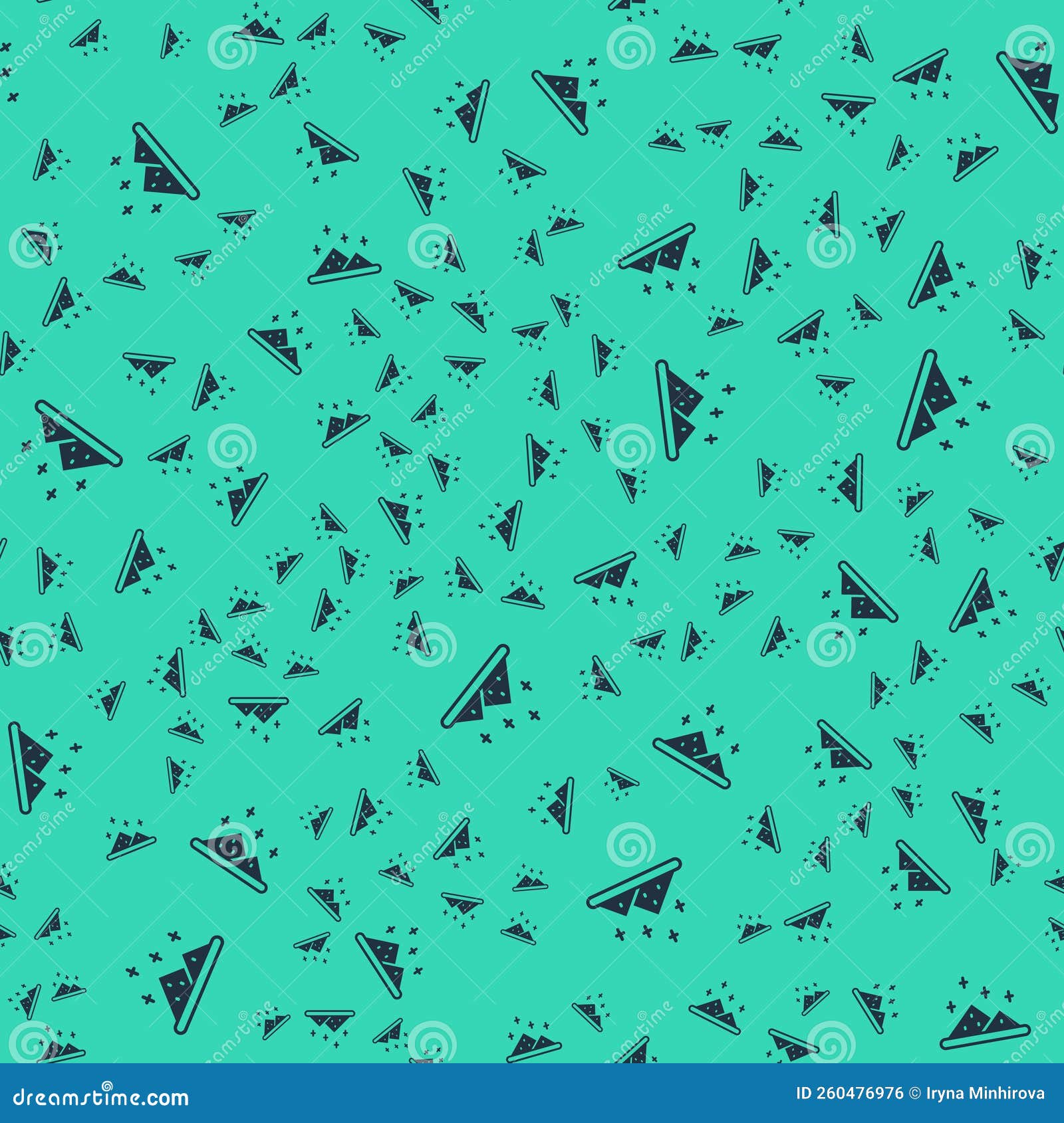 Black Magic Powder Icon Isolated Seamless Pattern on Green Background ...