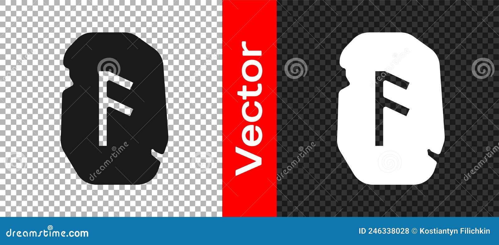 Black Magic Rune Icon Isolated on Transparent Background. Rune Stone ...