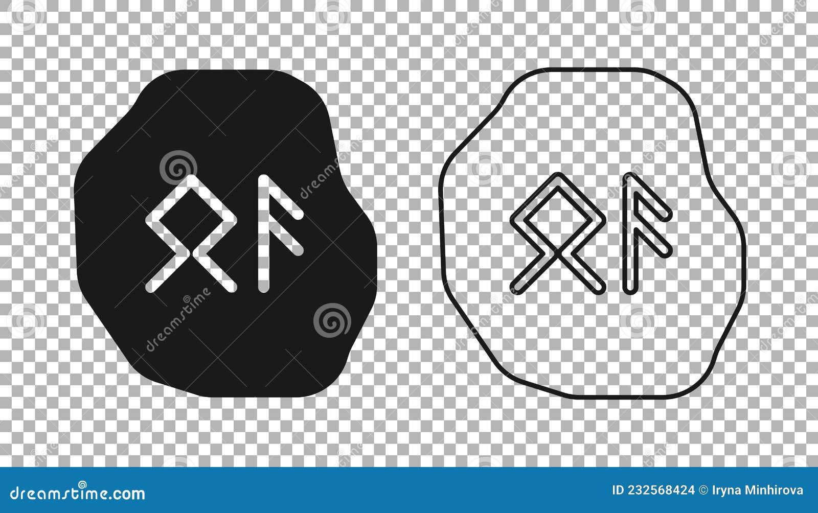 Black Magic Runes Icon Isolated on Transparent Background. Vector Stock ...