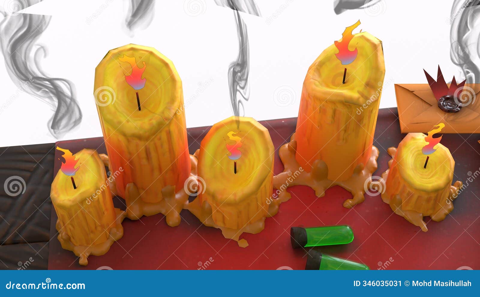 Black Magic Table with White Background Stock Illustration ...